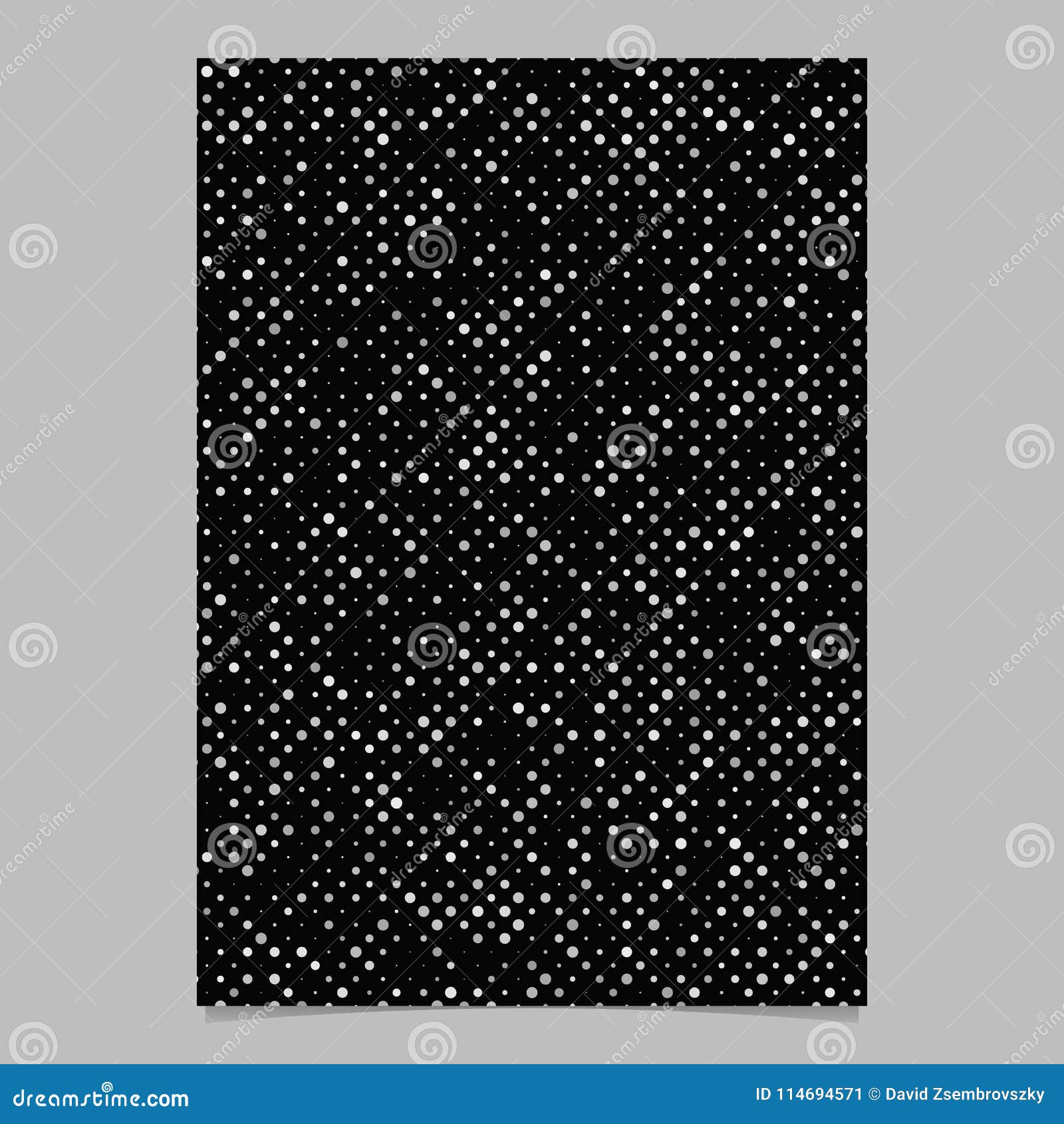 Grey Dot Pattern Brochure Background - Vector Stationery Template Design Stock Vector ...