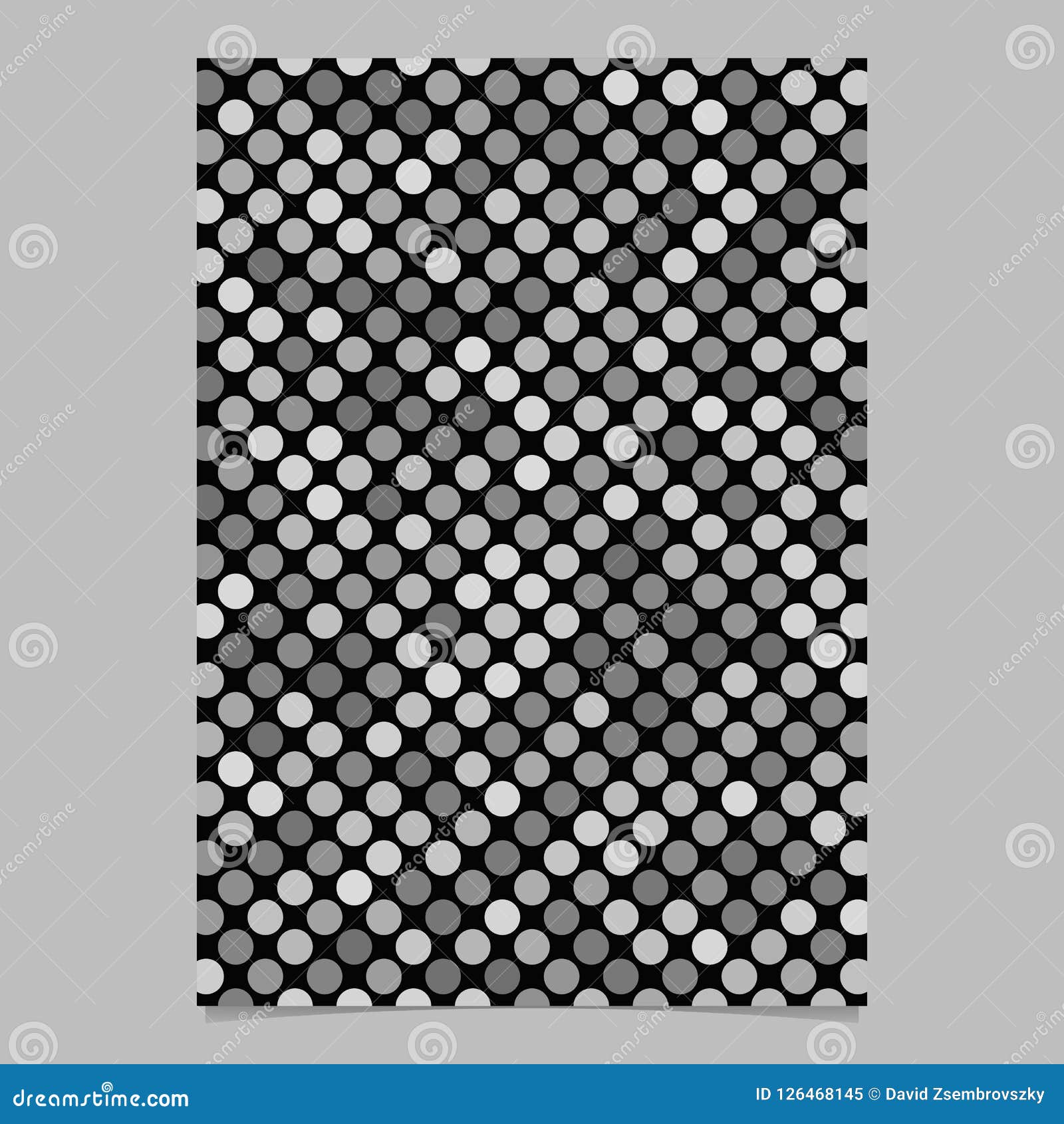 Grey Dot Pattern Brochure Background - Vector Stationery Template ...