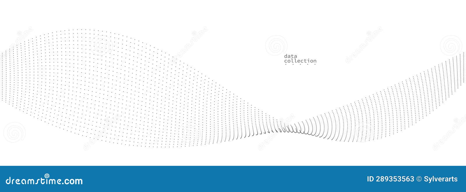 Grey Dots in Motion Vector Abstract Background, Particles Array Wavy Flow, Curve Lines of Points ...