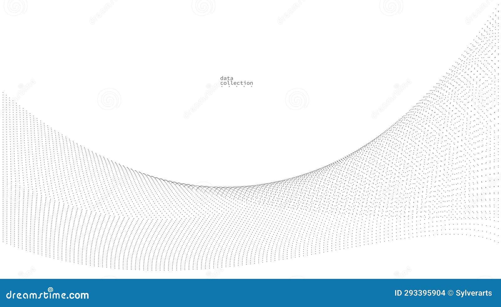 Grey Dots in Motion Vector Abstract Background, Particles Array Wavy Flow, Curve Lines of Points ...