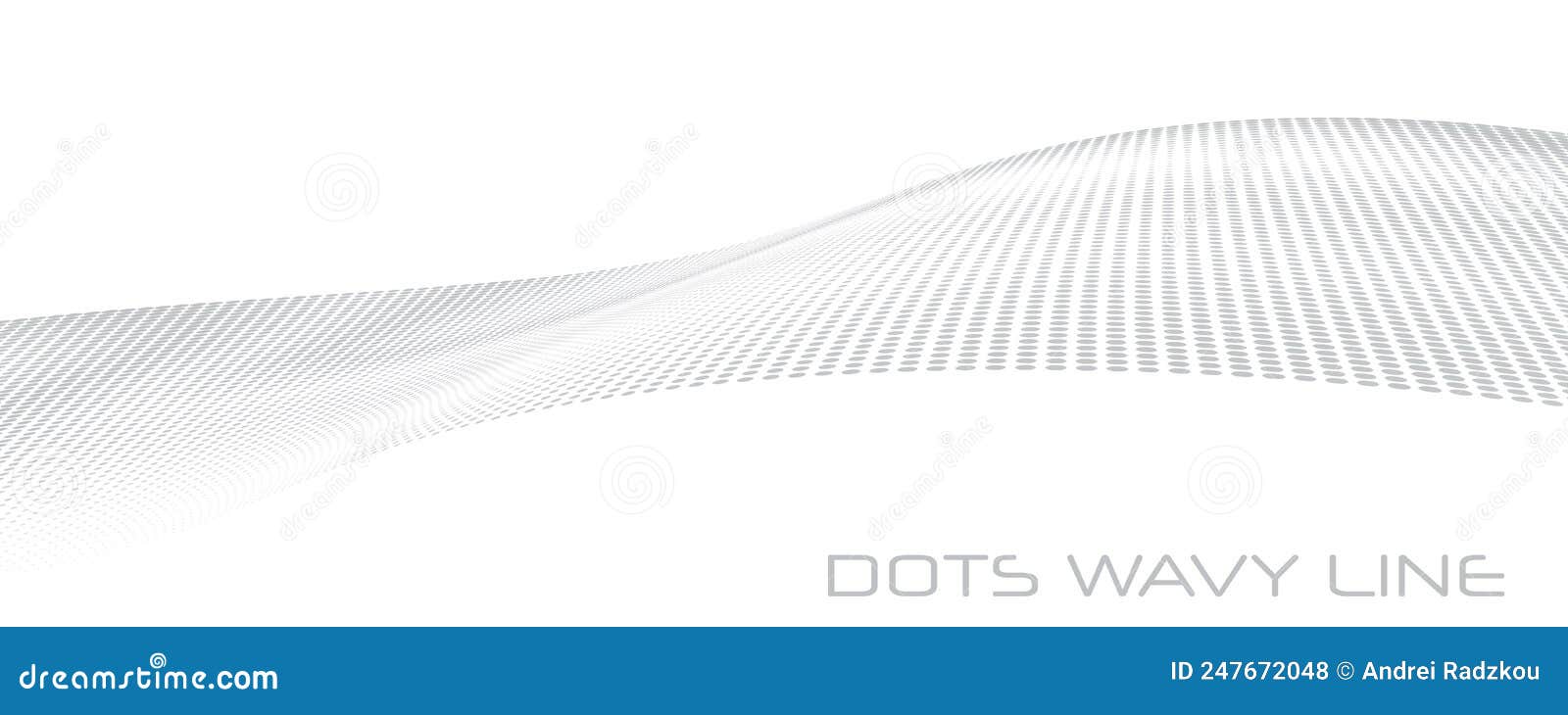 Grey Dots Wavy Line with Halftone Effect. Vector Graphics Stock Vector ...
