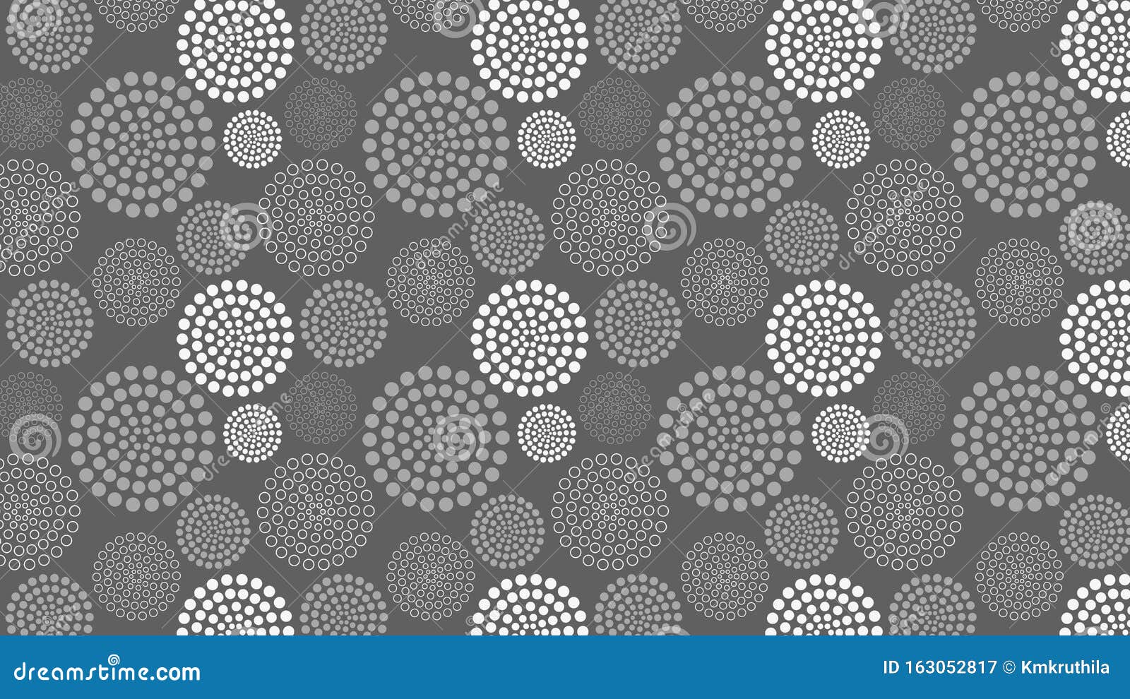 Grey Dotted Concentric Circles Background Pattern Stock Vector - Illustration of centric ...