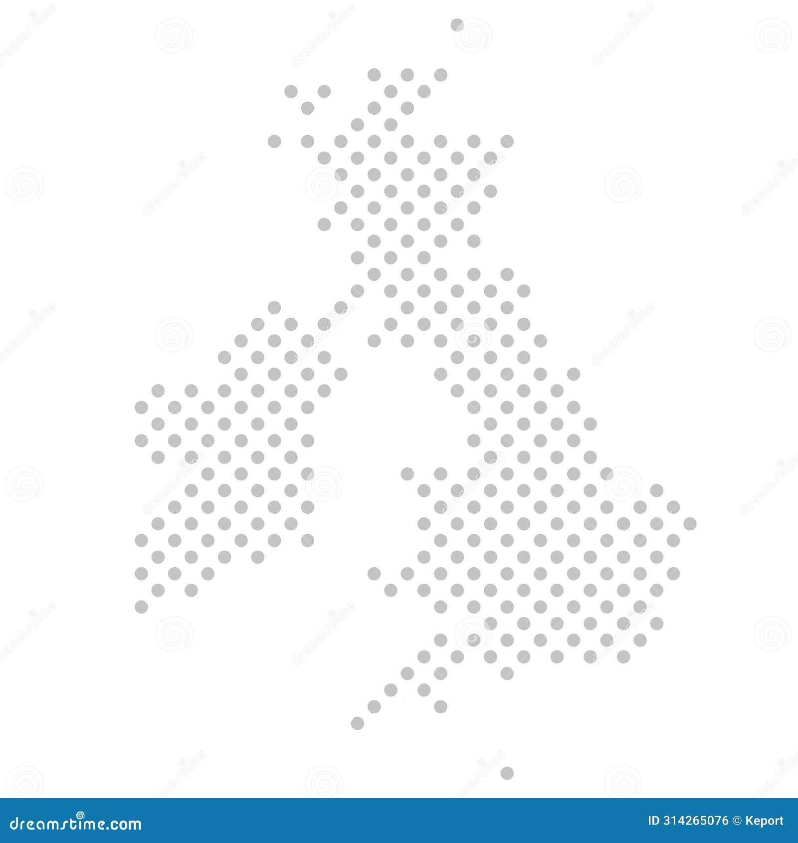 Grey Dotted Map of Great Britain Stock Illustration - Illustration of ...