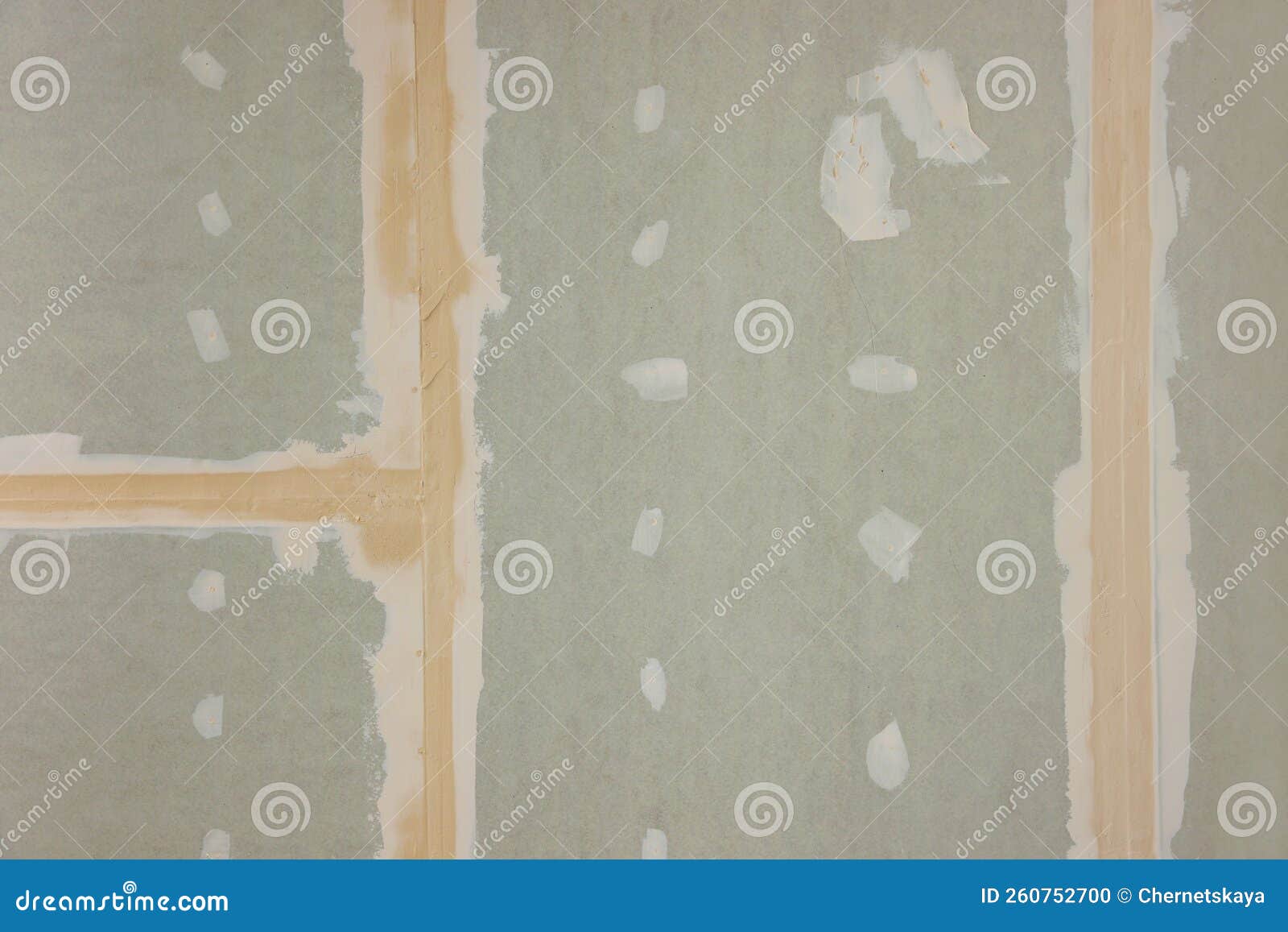 Grey Drywall Preparing for Renovation As Background Stock Photo - Image ...