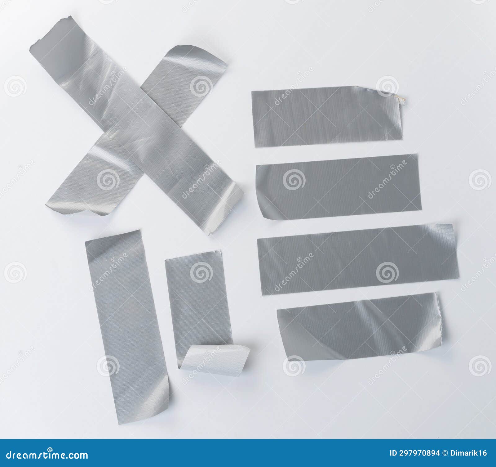 Grey duct tape pieces stock photo. Image of gray, samples - 297970894