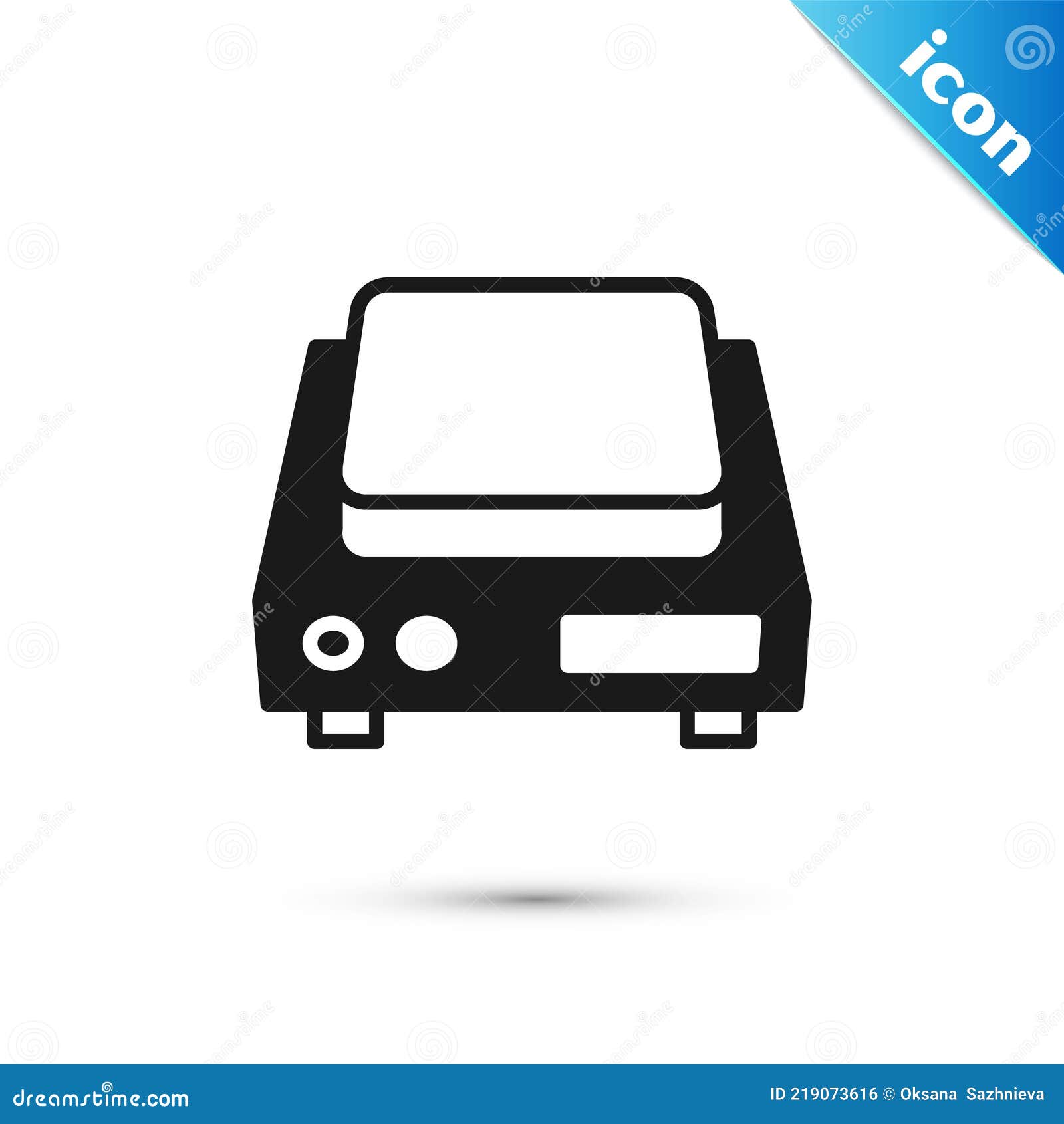 Grey Electronic Scales Icon Isolated On White Background. Weight ...