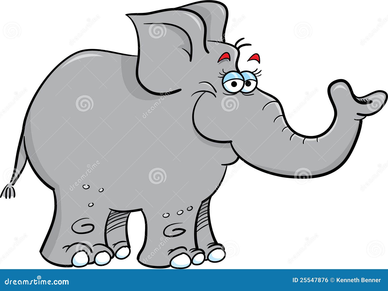 Grey elephant stock vector. Illustration of tree, clip - 25547876