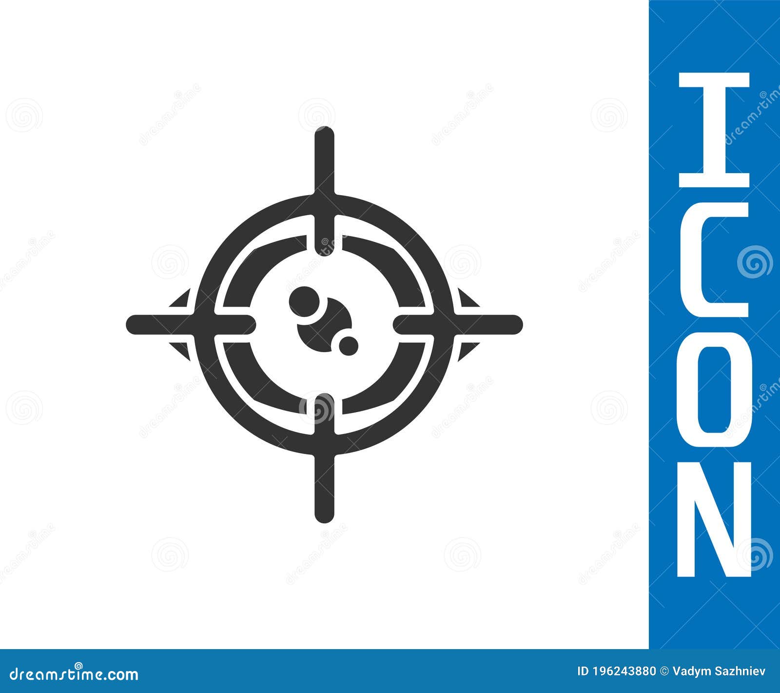 Grey Eye Scan Icon Isolated On White Background. Retinal Scan. Scanning ...