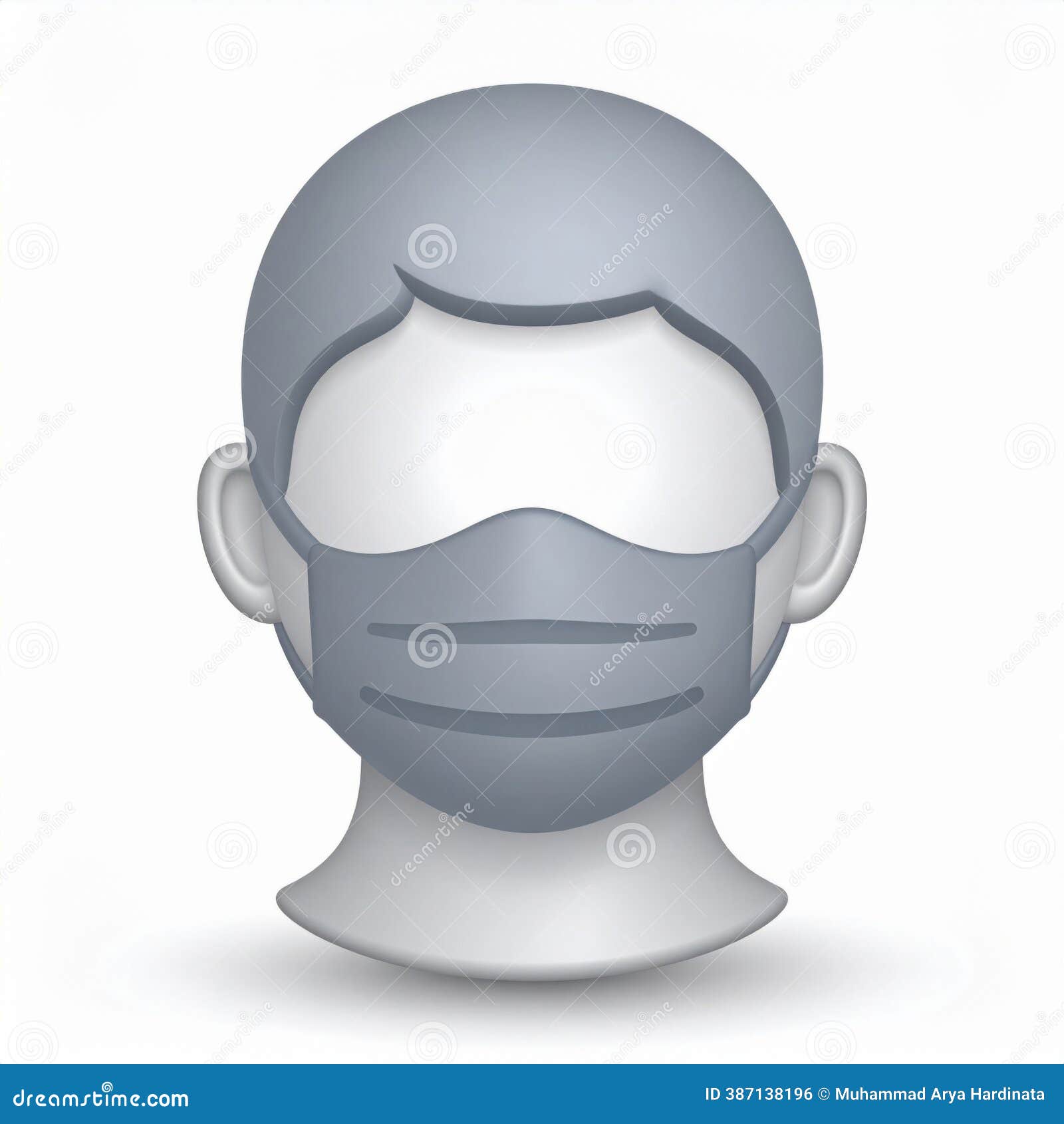 Grey Face Recognition With Check Mark Icon Isolated On White Background ...