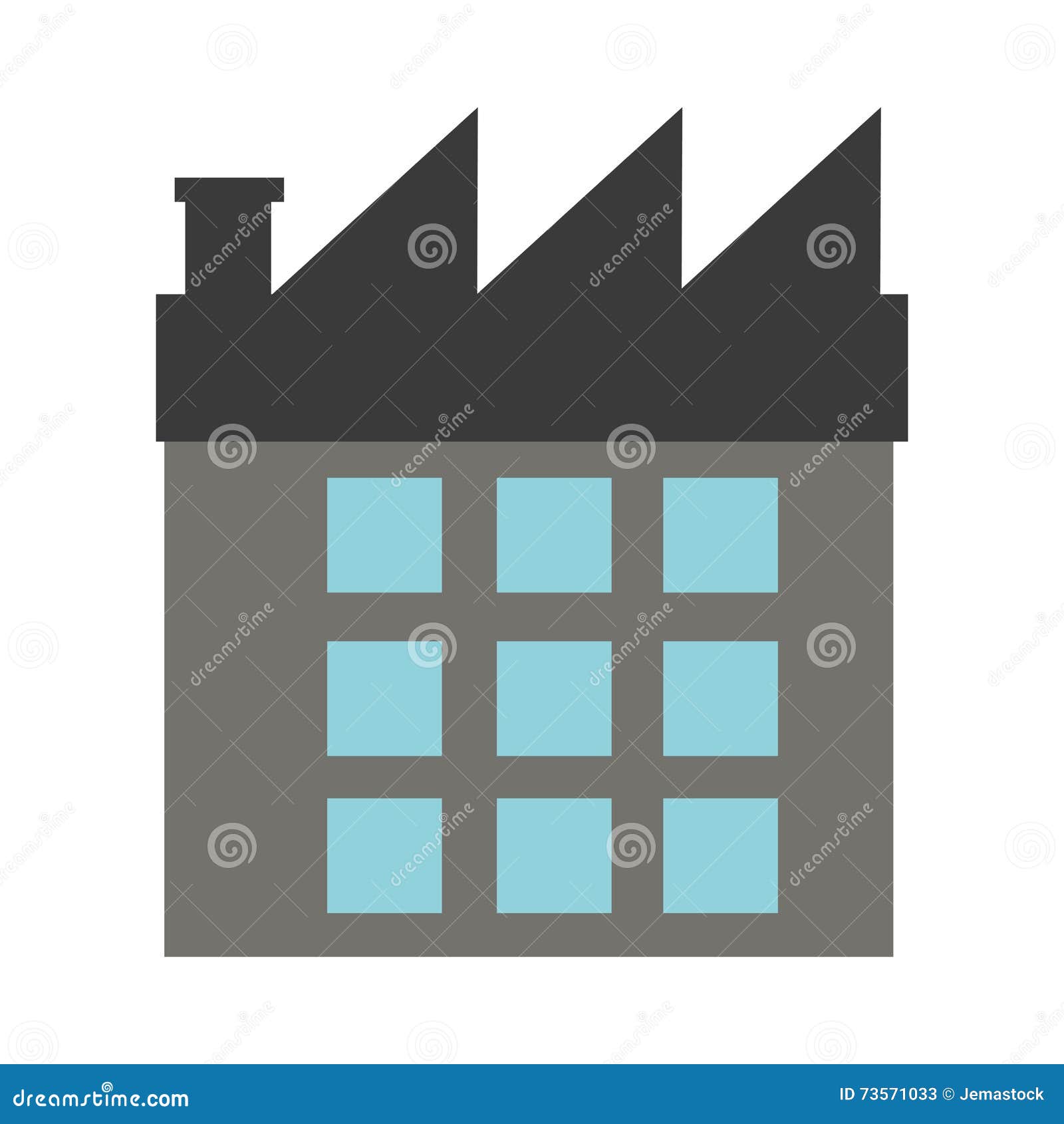 Grey factory icon stock illustration. Illustration of flat - 73571033