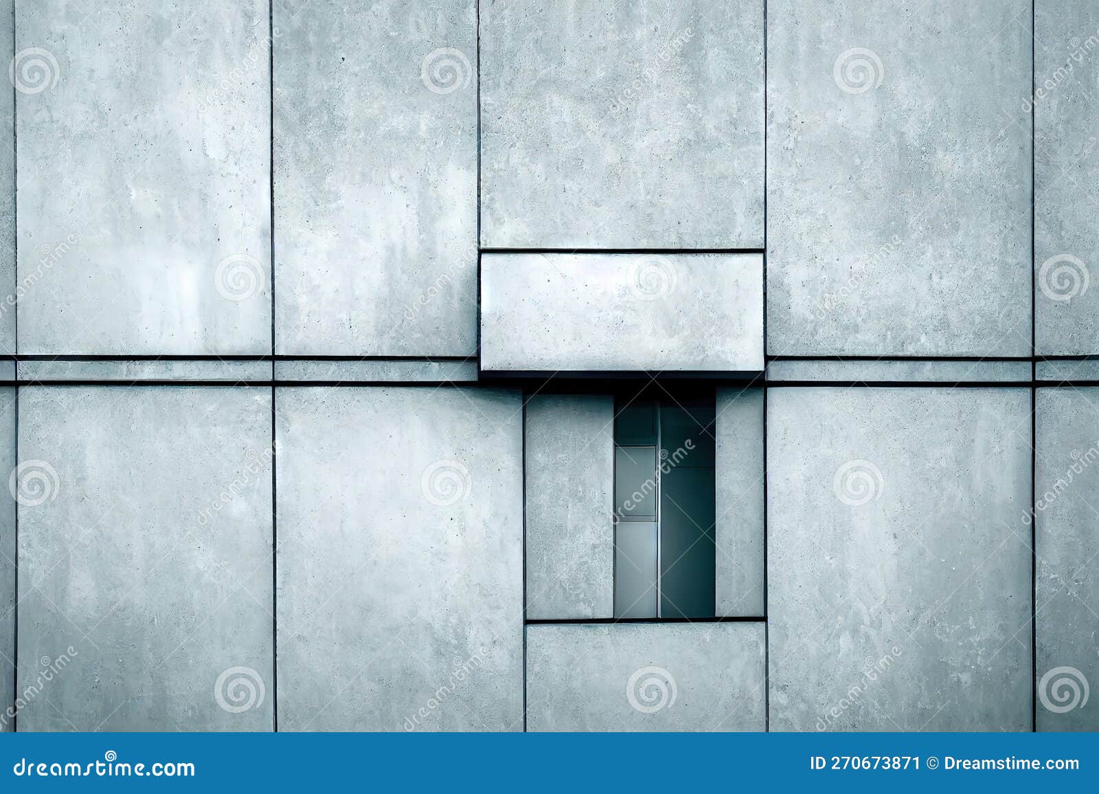 Grey Fasade of Building Made from Rectangular Concrete Blocs with ...