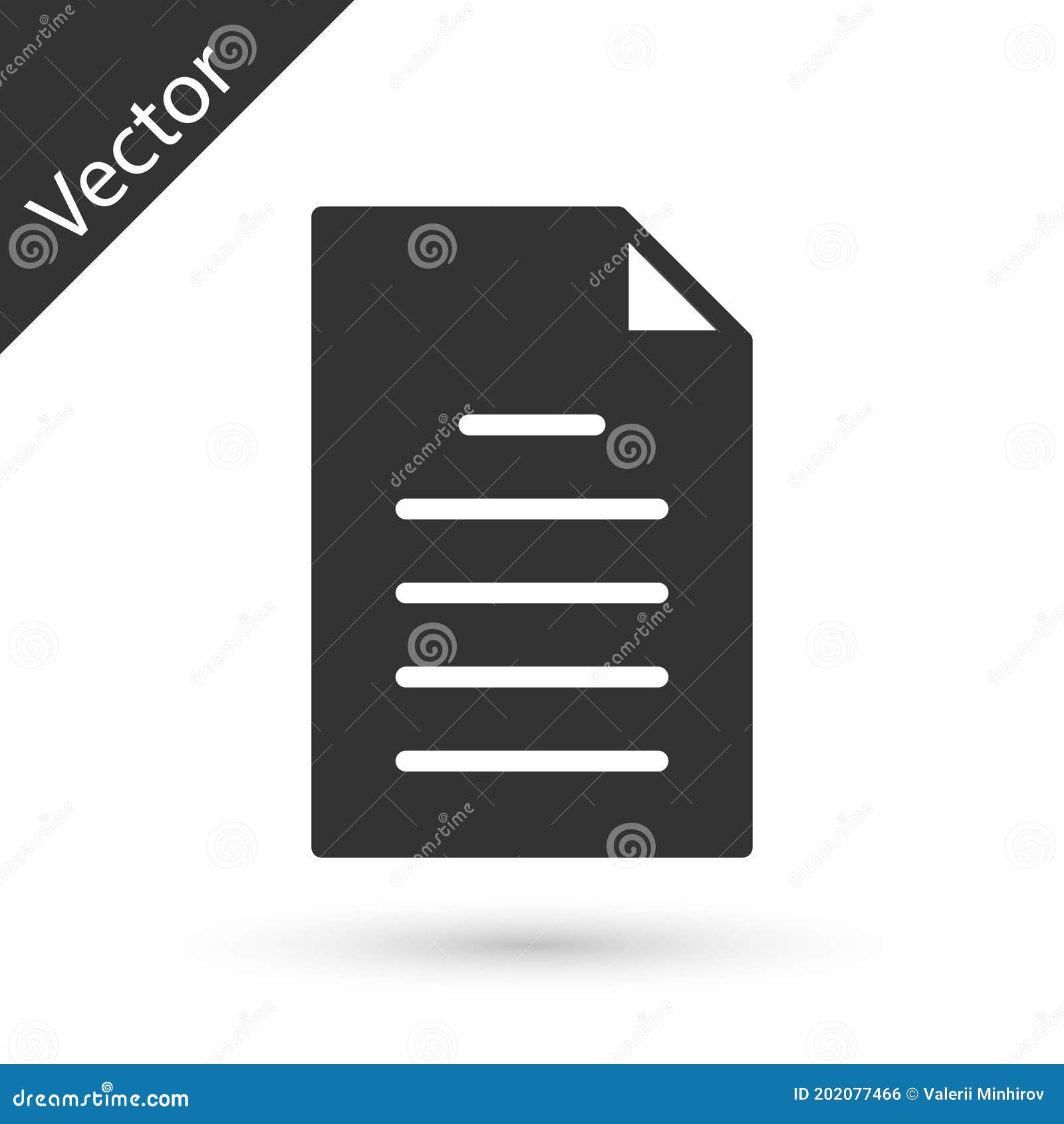 Grey File Document Icon Isolated on White Background. Checklist Icon ...