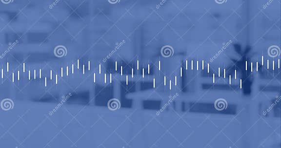 A Grey Financial Graph Being Processed Over a Black Background, Copy ...