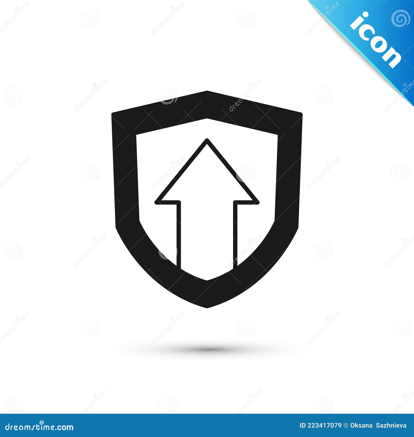 Grey Financial Growth Increase Icon Isolated on White Background. Increasing Revenue Stock ...