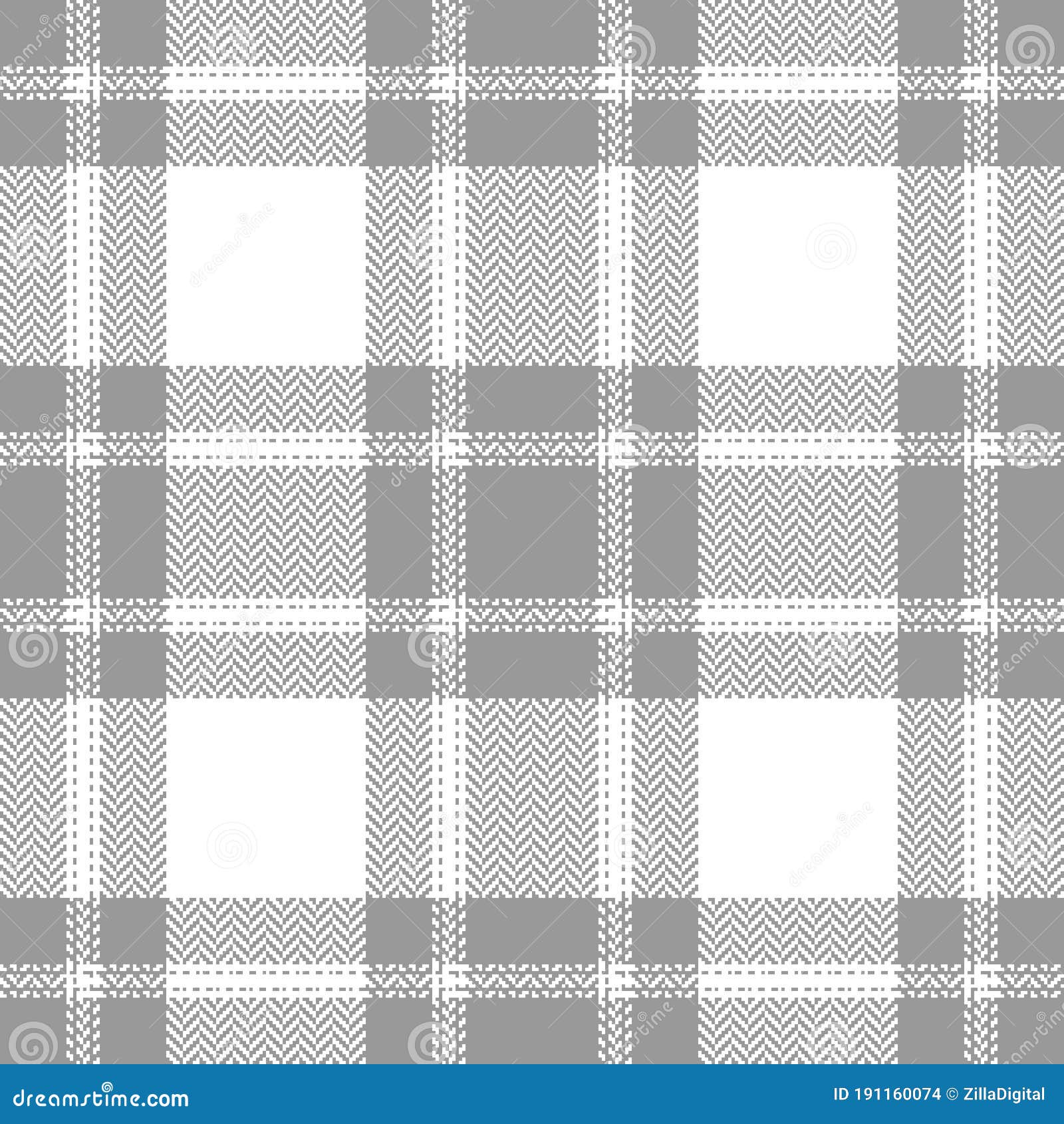 Grey Flannel Check Plaid Pattern Vector. Seamless Herringbone Textured ...