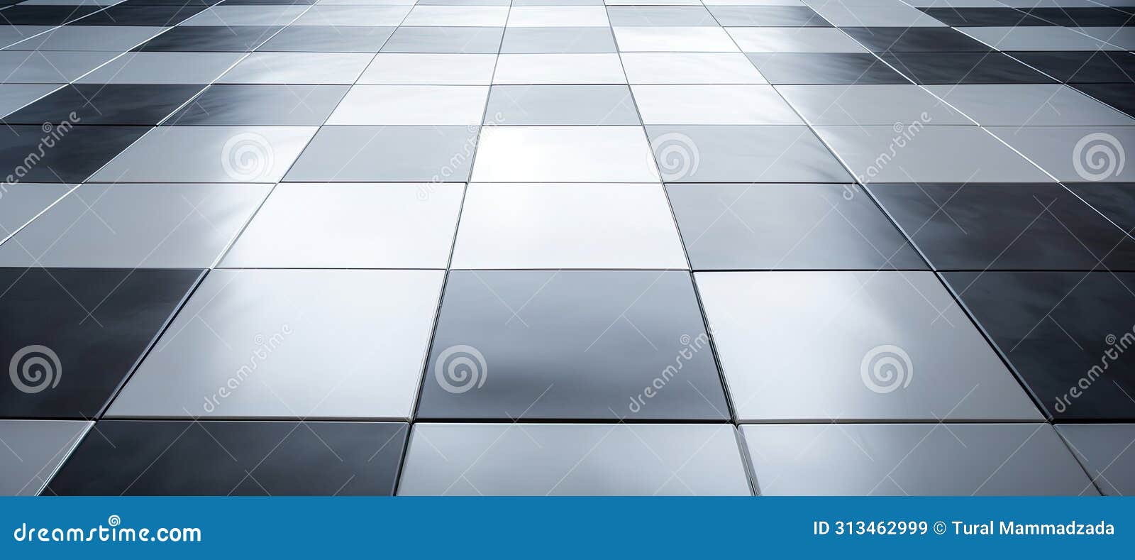 Grey Flooring with a Chessboard Pattern of Black and White Rectangles ...