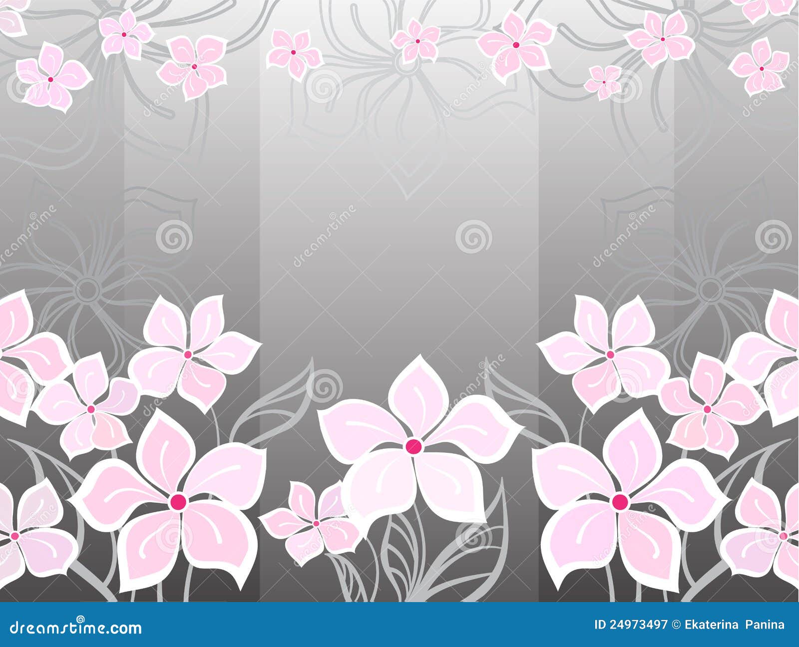 Grey flower background stock vector. Illustration of elegant - 24973497
