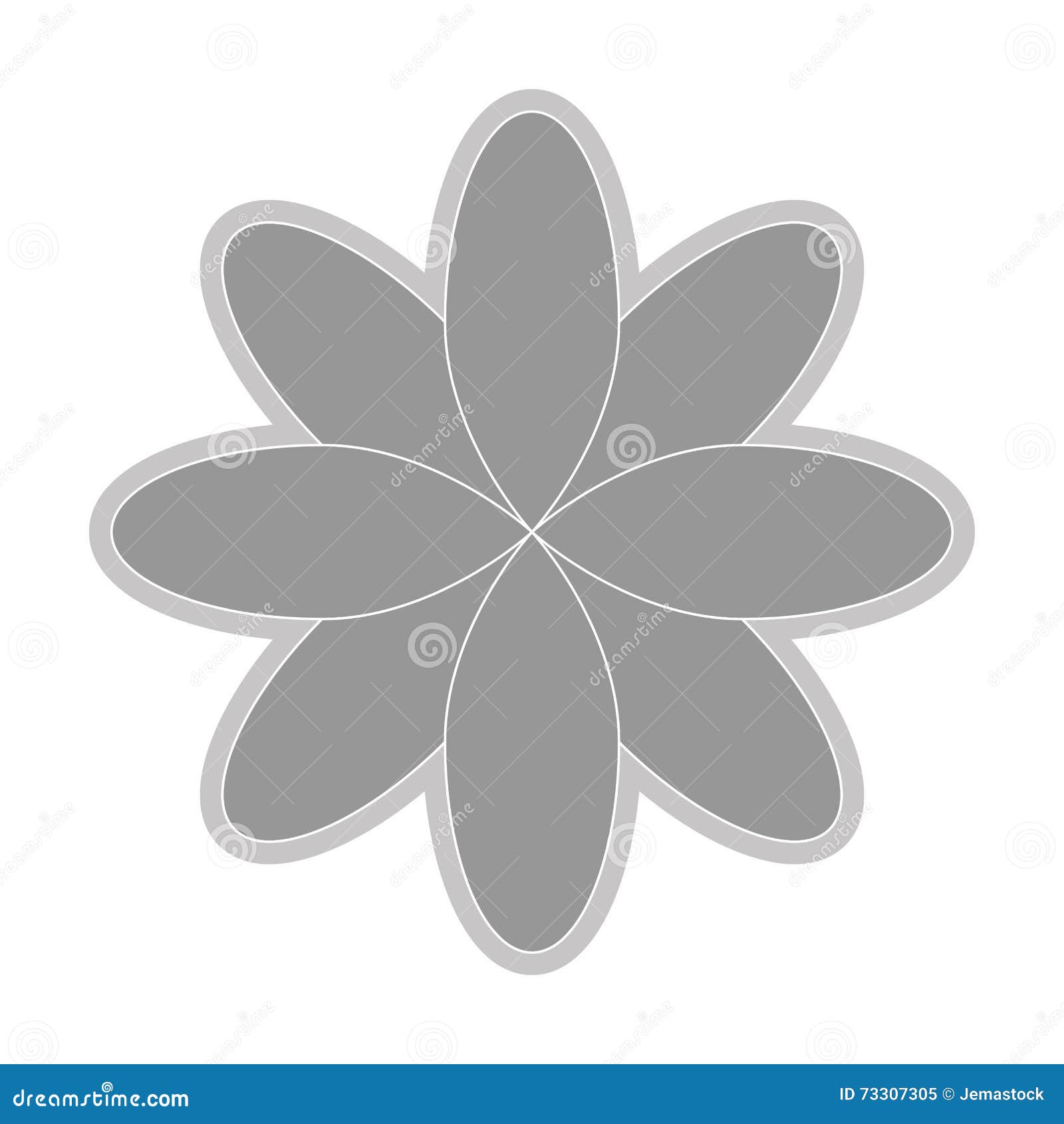 Grey flower icon stock illustration. Illustration of icon - 73307305