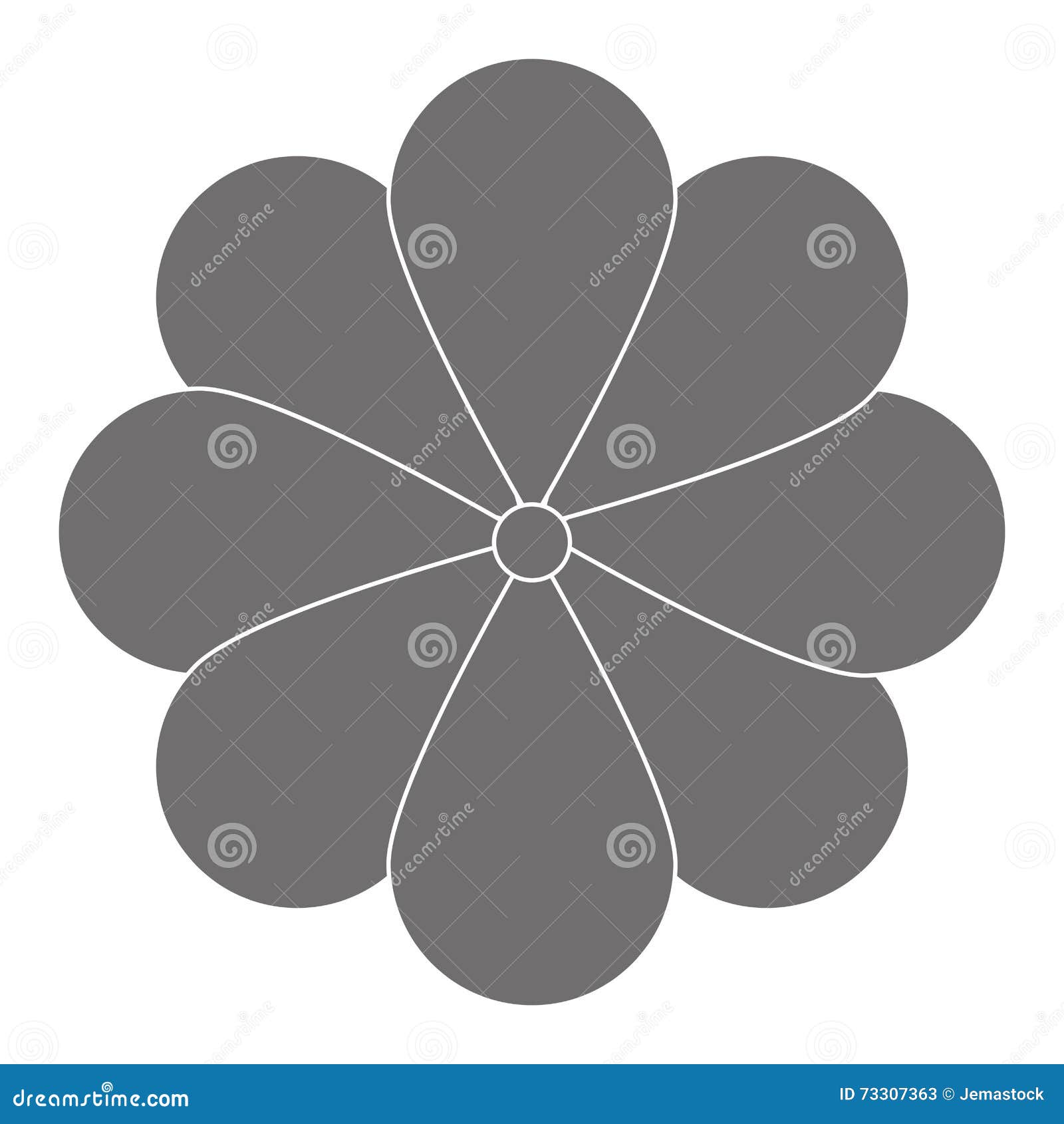 Grey flower icon stock illustration. Illustration of natural - 73307363