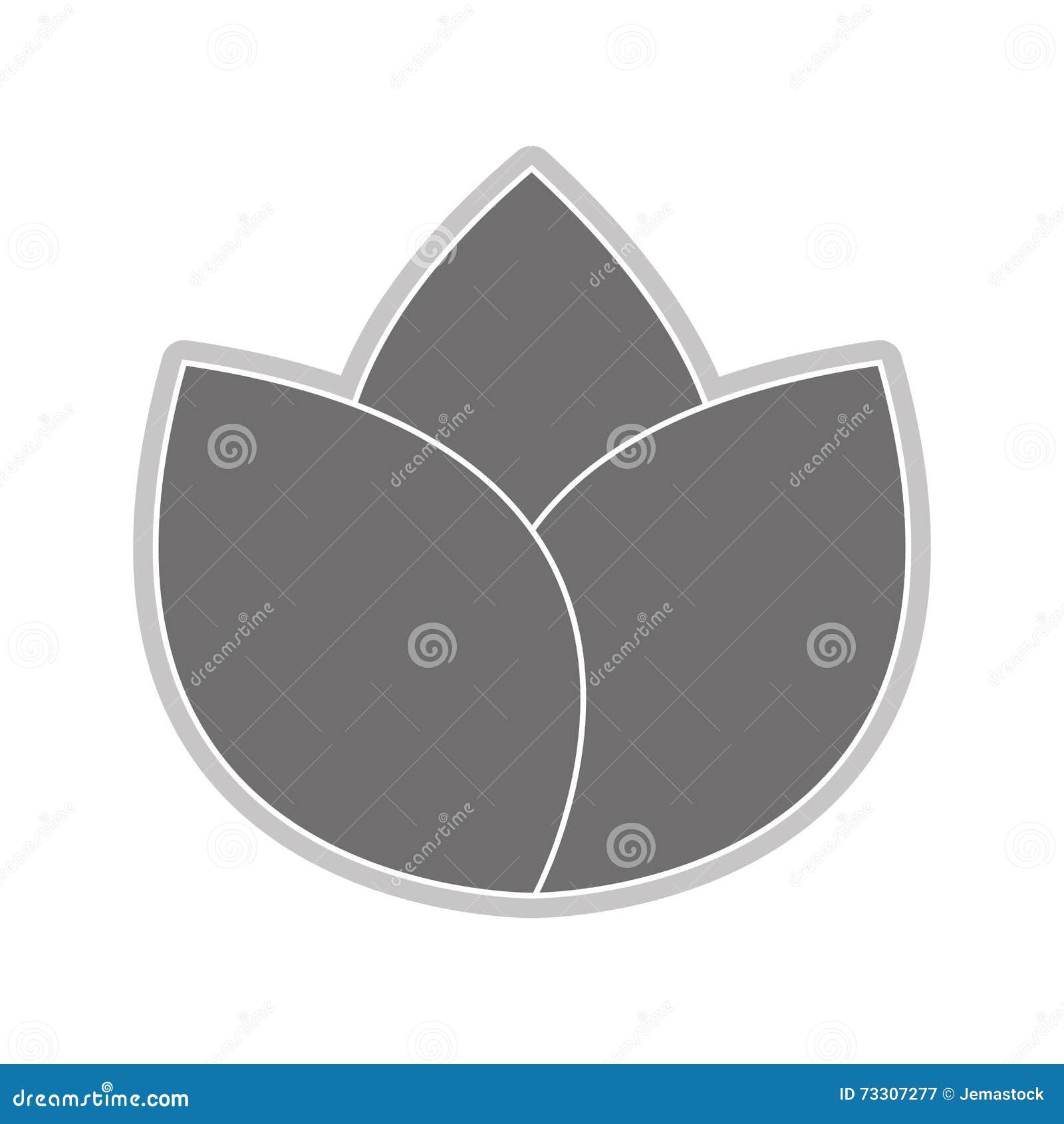 Grey flower icon stock illustration. Illustration of sunflower - 73307277