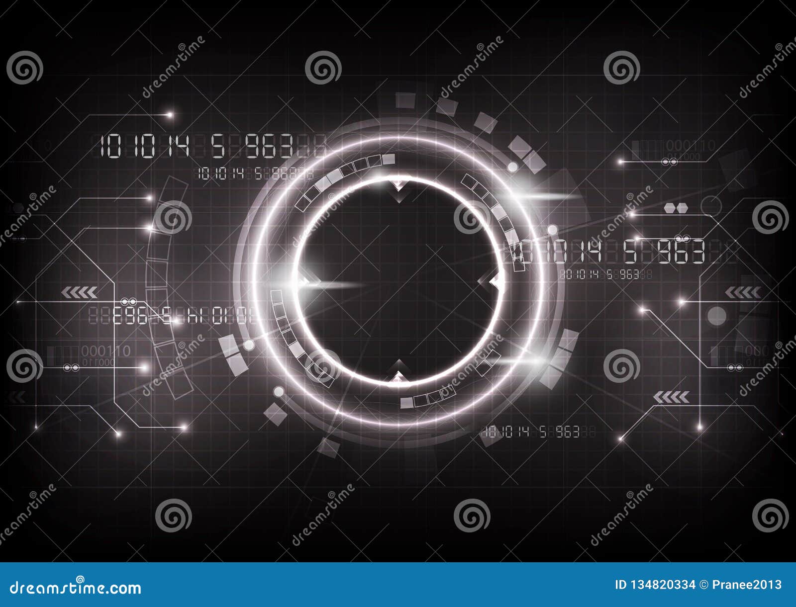 Grey Futuristic Game Technology Vector Stock Vector - Illustration of ...