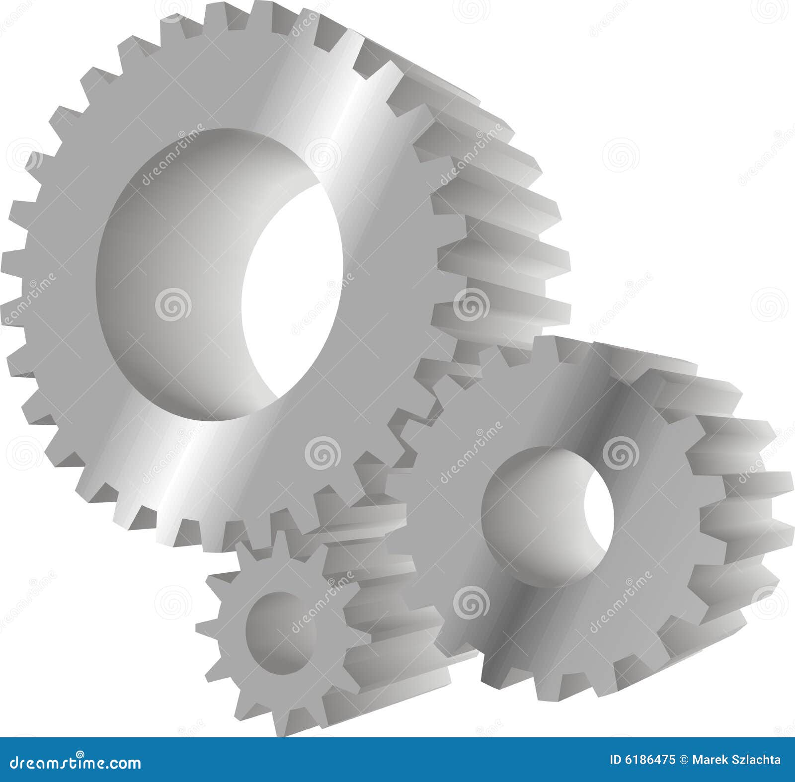 Grey gears stock vector. Illustration of geared, teeth - 6186475