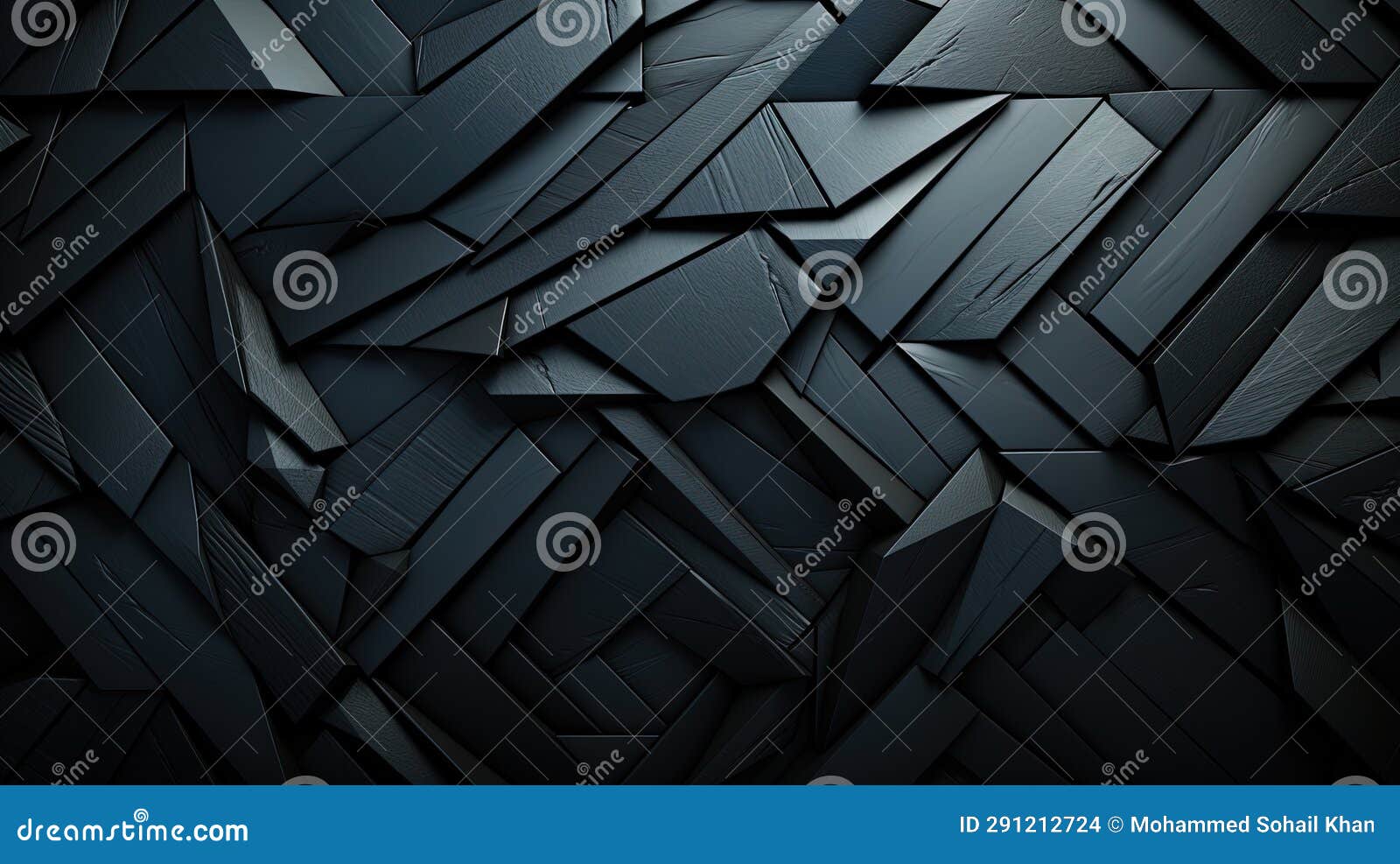 Grey Geometric Shapes Random Rock Stone Cubes or Blocks Wall Zigzag ...