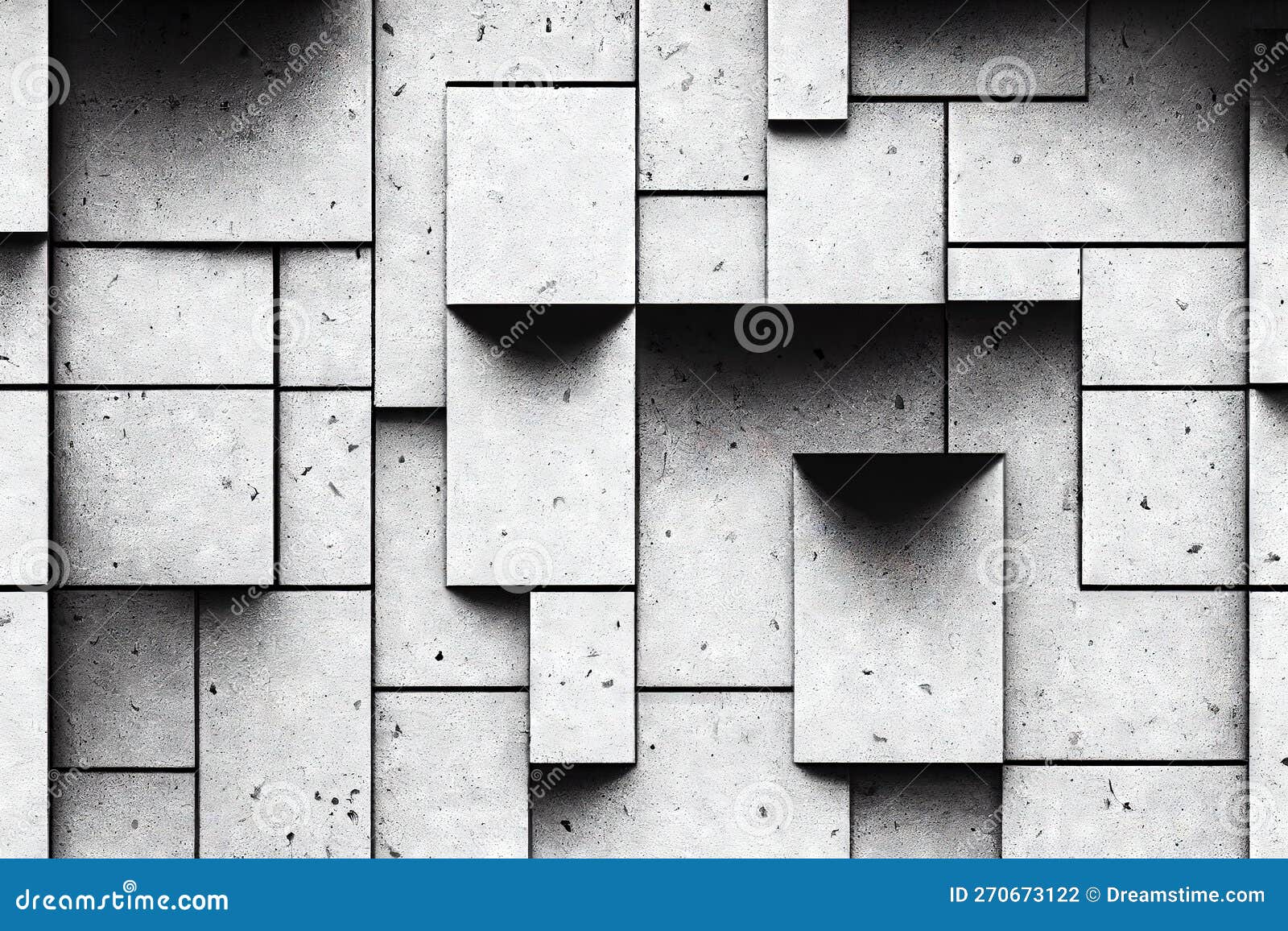 Grey Geometric Wall with Grunge Blocks and Strong Lines on Texture Made ...