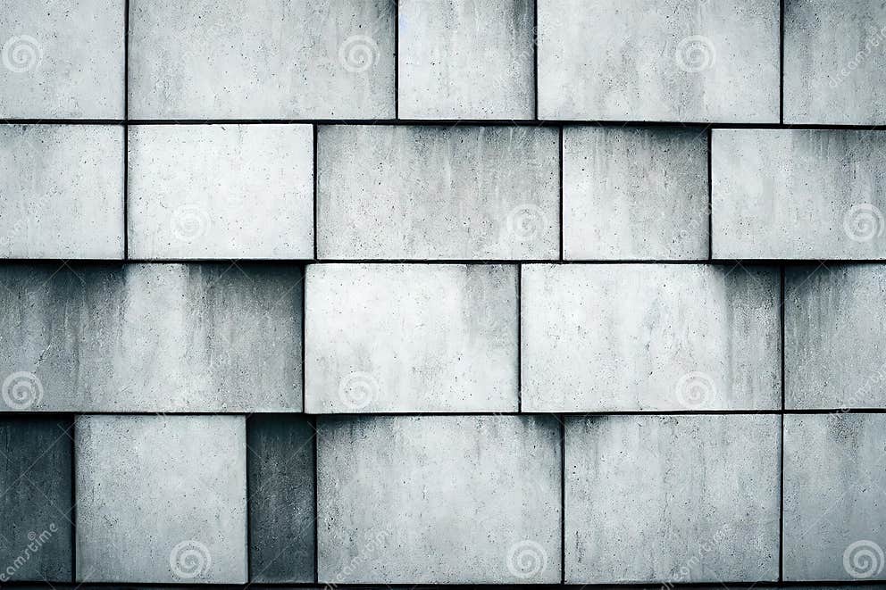 Grey Geometric Wall with Grunge Blocks and Strong Lines on Texture Made ...