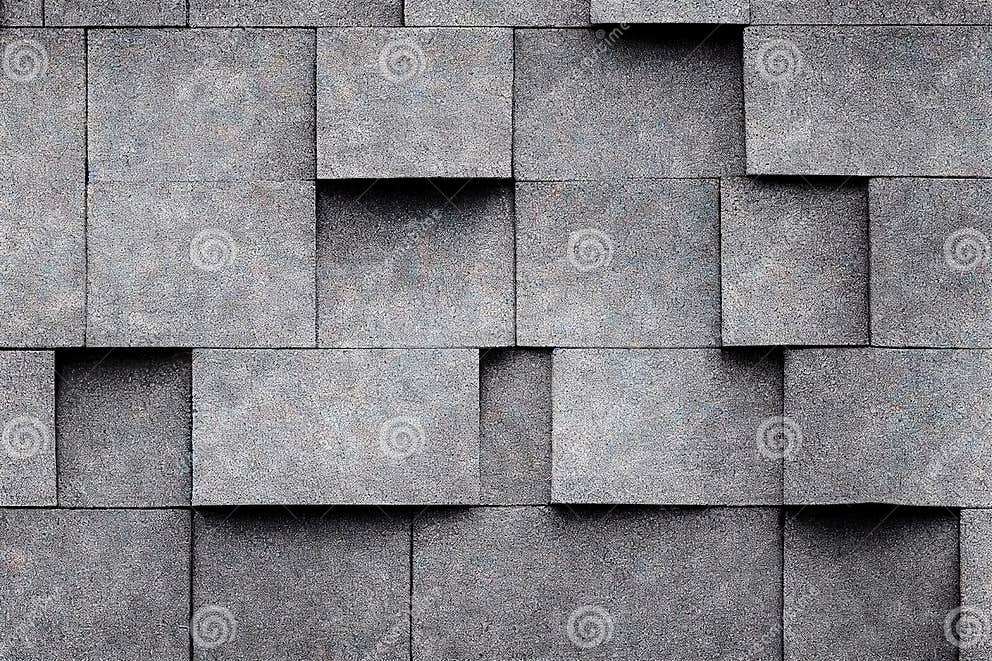 Grey Geometric Wall with Grunge Blocks and Strong Lines on Texture Made ...