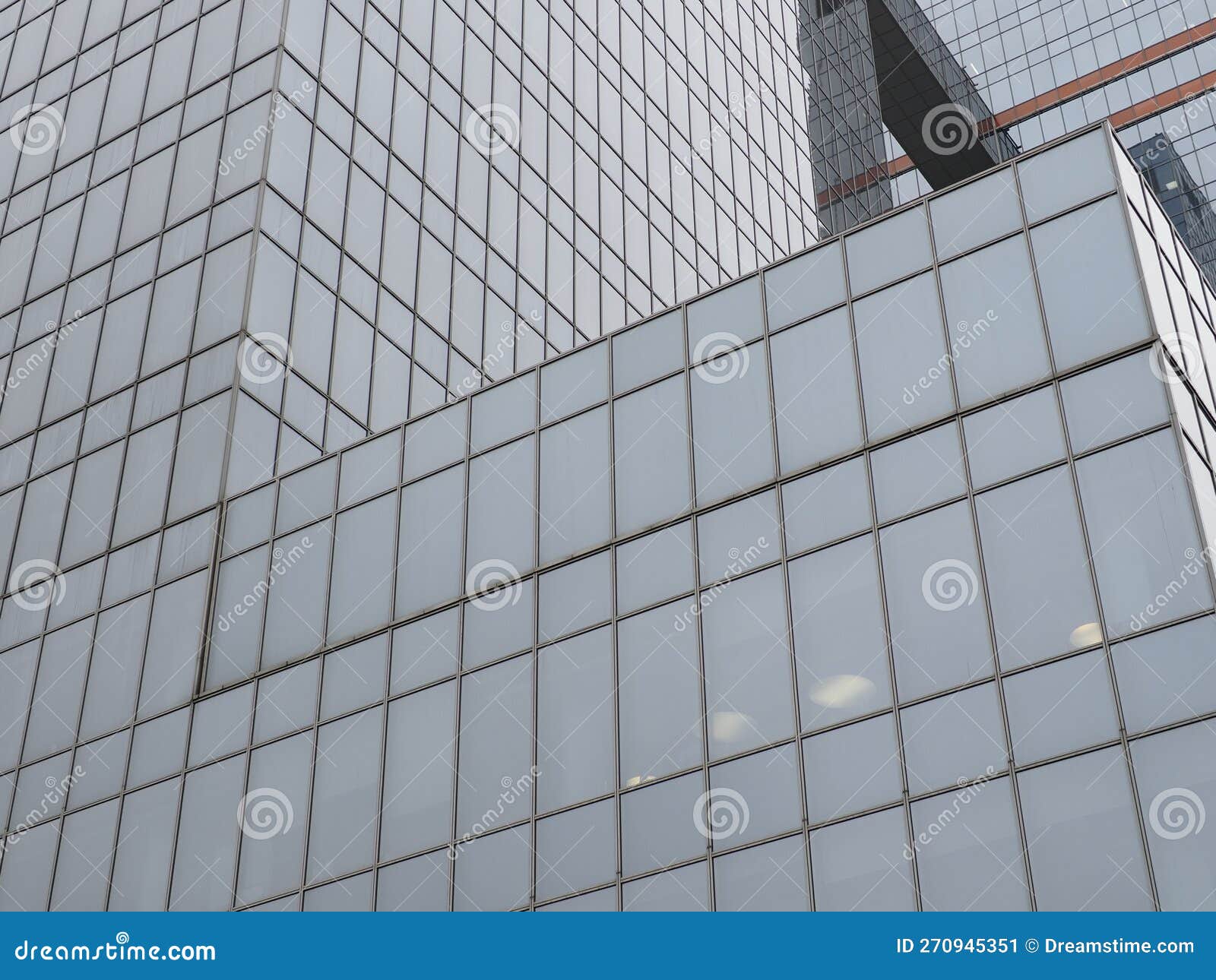 Grey Glass Walls of Skyscraper Stock Image - Image of modern, overcast ...