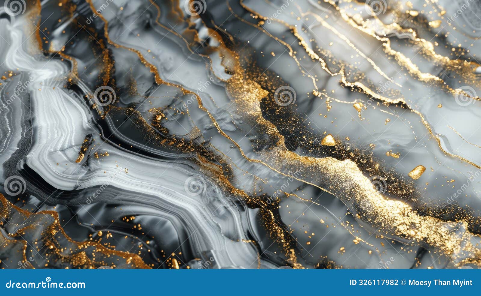 Grey and Gold Marble Hyper Realistic Texture Abstract Background Stock ...