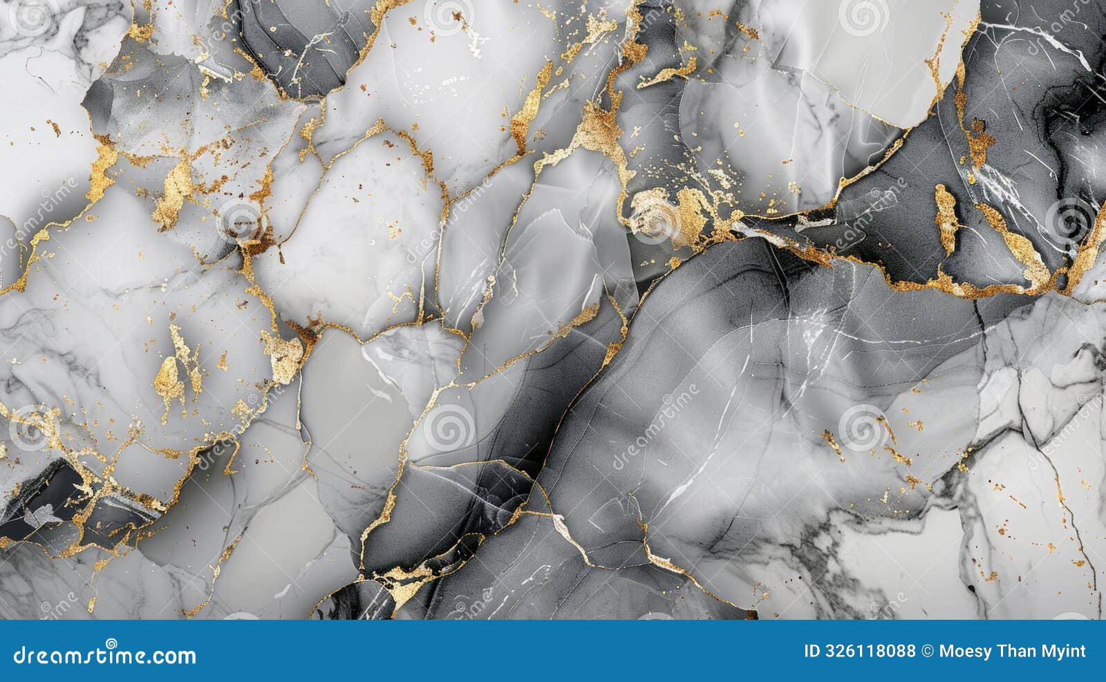 Grey and Gold Marble Hyper Realistic Texture Abstract Background Stock ...