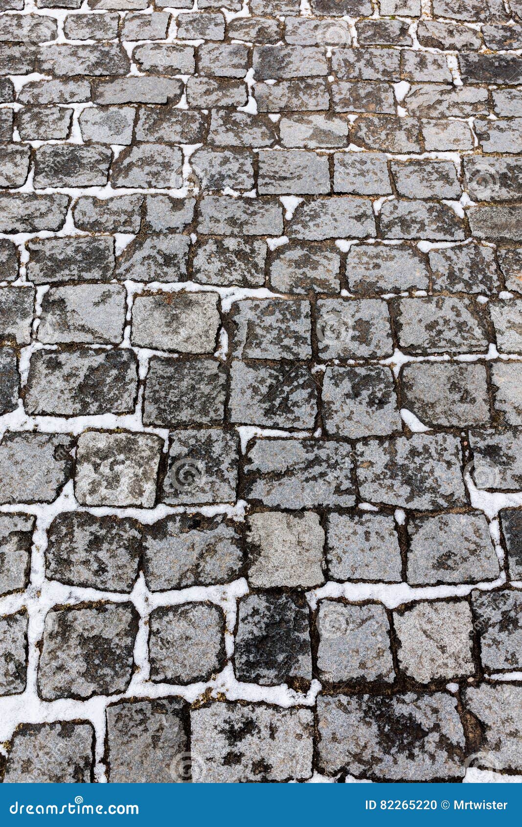 Grey Granite City Road Surface Pattern with White Snow Stock Photo ...