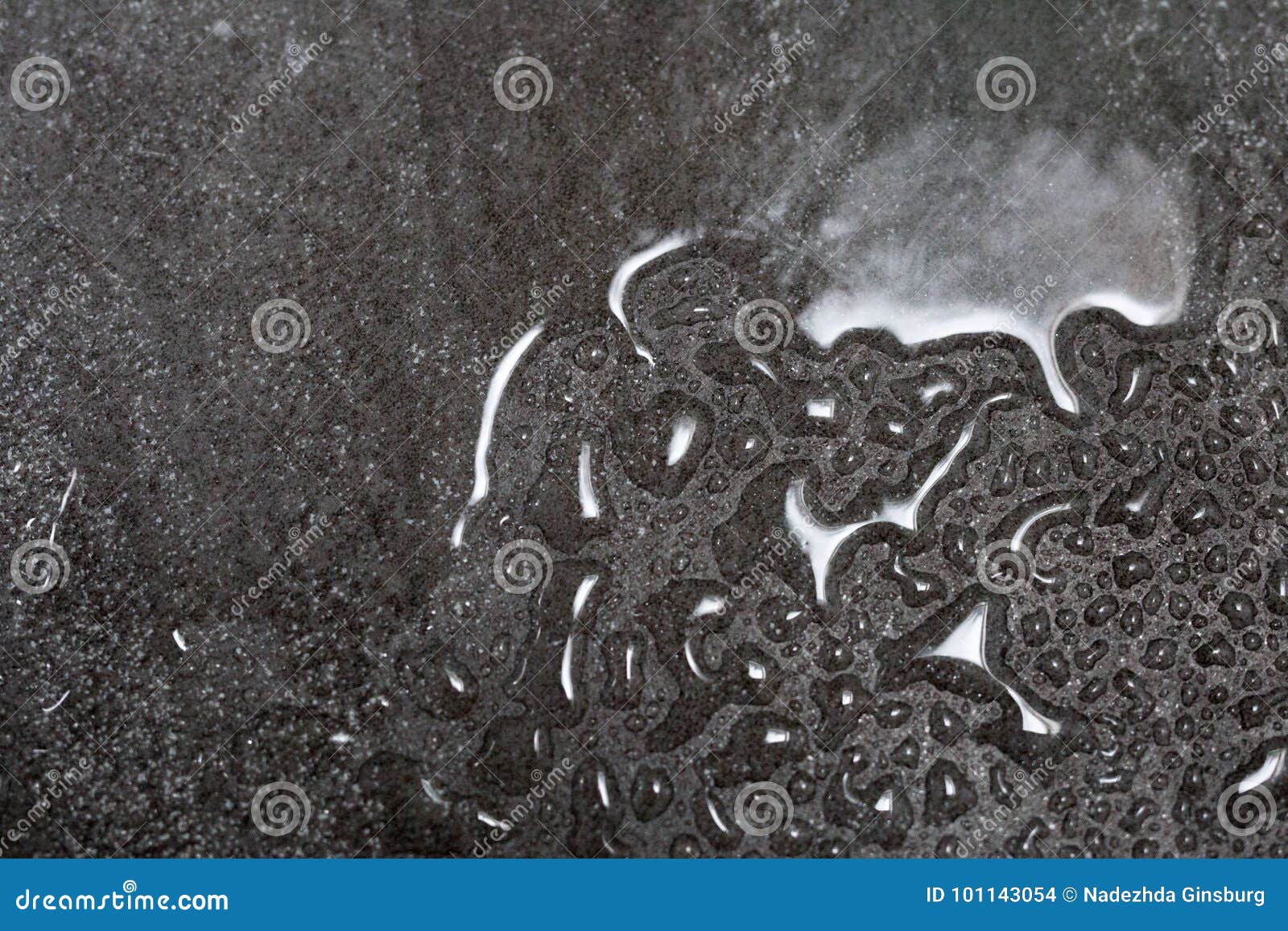 Grey Granite in Raindrops, Granite Texture with Water Drops.background ...