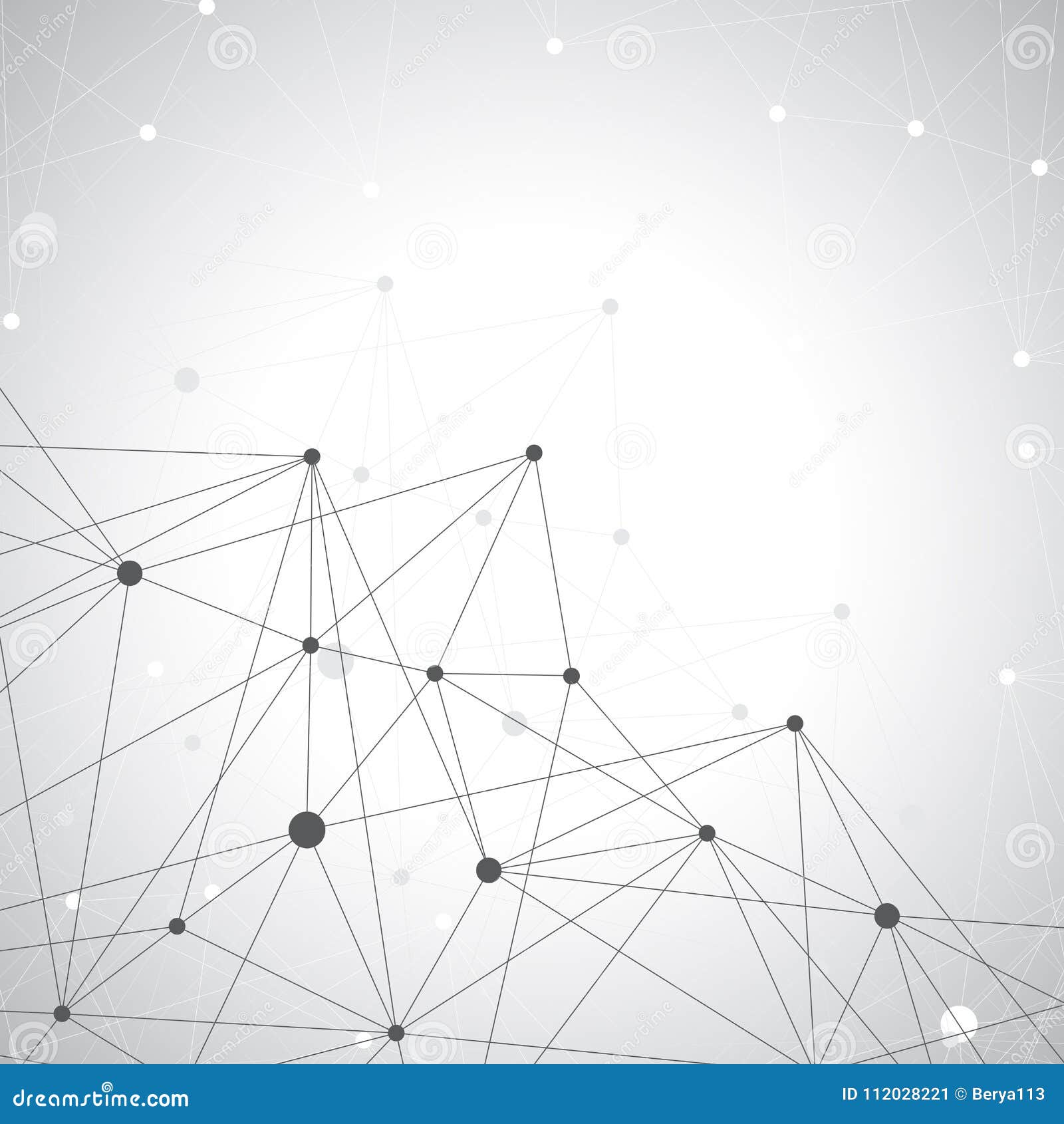 Grey Graphic Background Dots with Connections , Illustration Stock ...