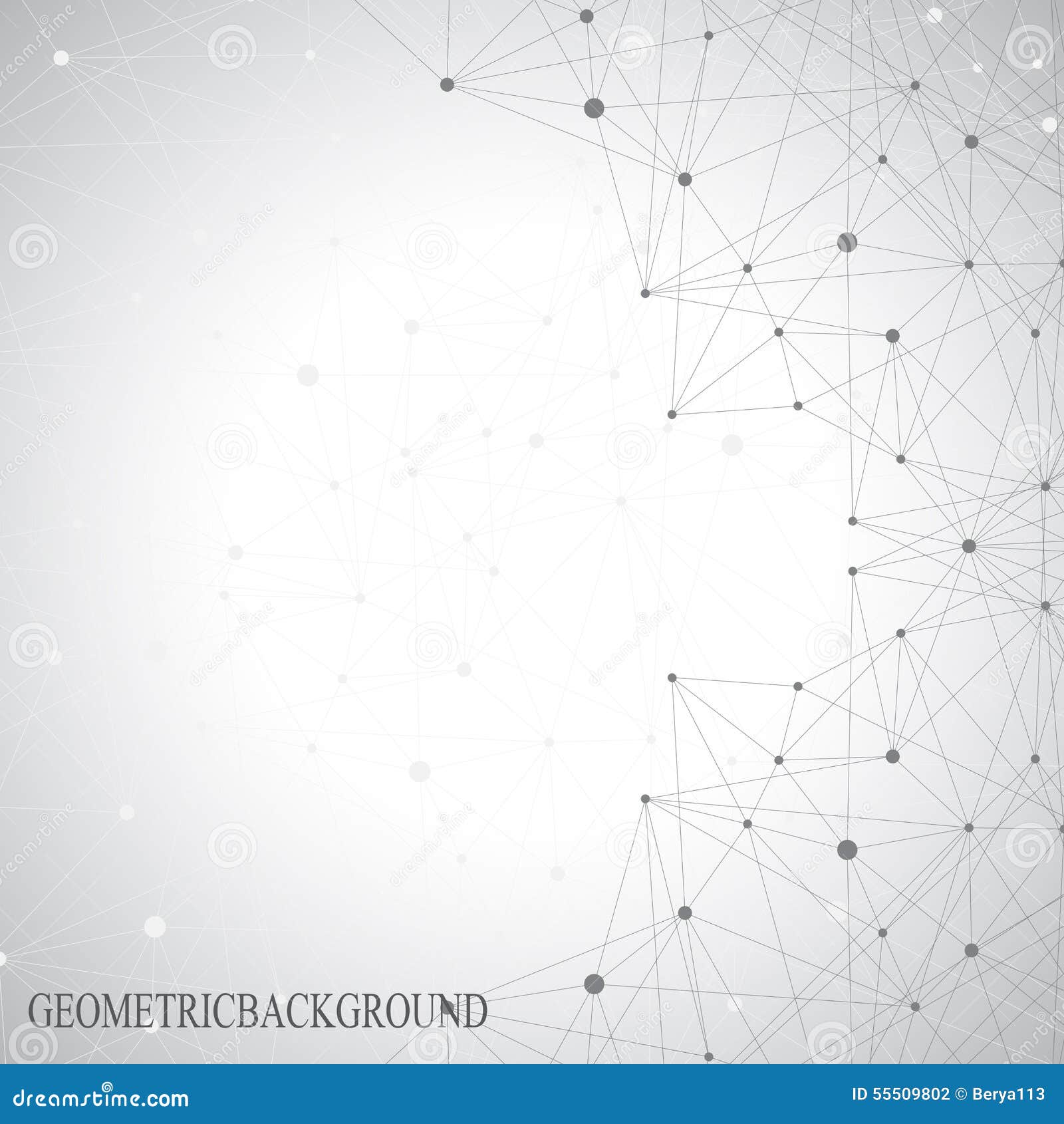 Grey Graphic Background Dots with Connections for Stock Vector ...