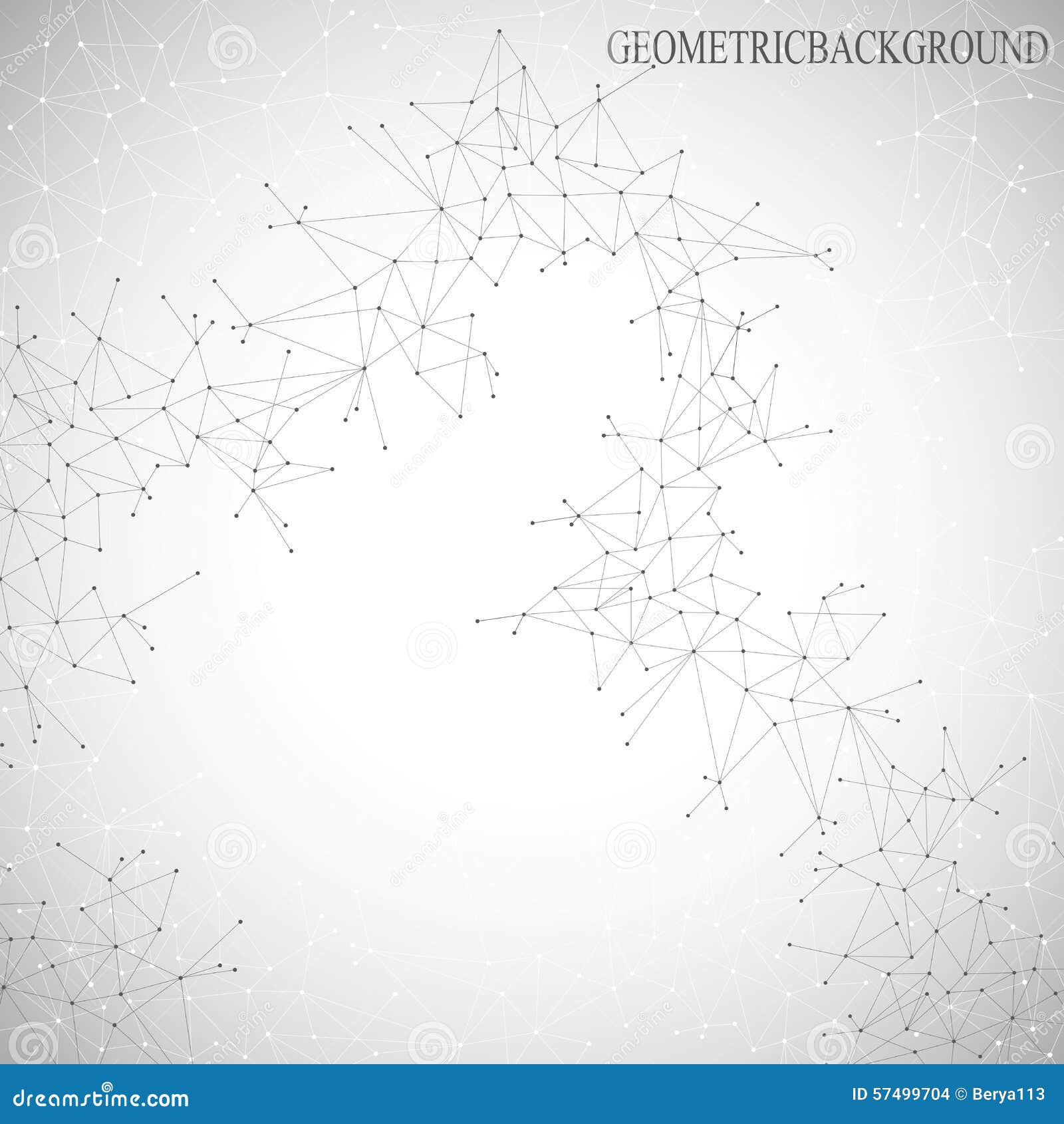 Grey Graphic Background Dots with Connections for Your Design. Vector ...