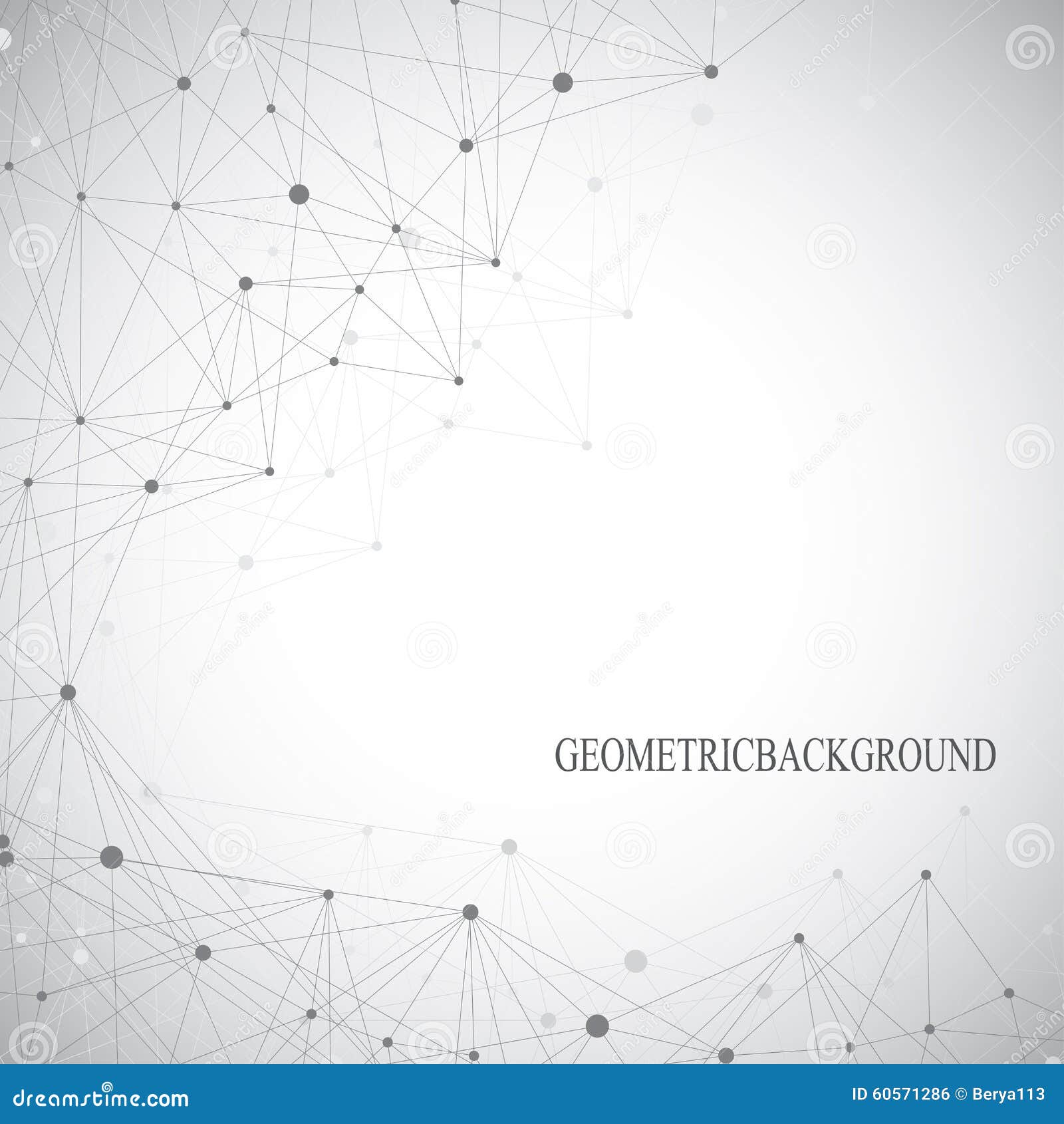 Grey Graphic Background Dots with Connections for Your Design. Vector ...