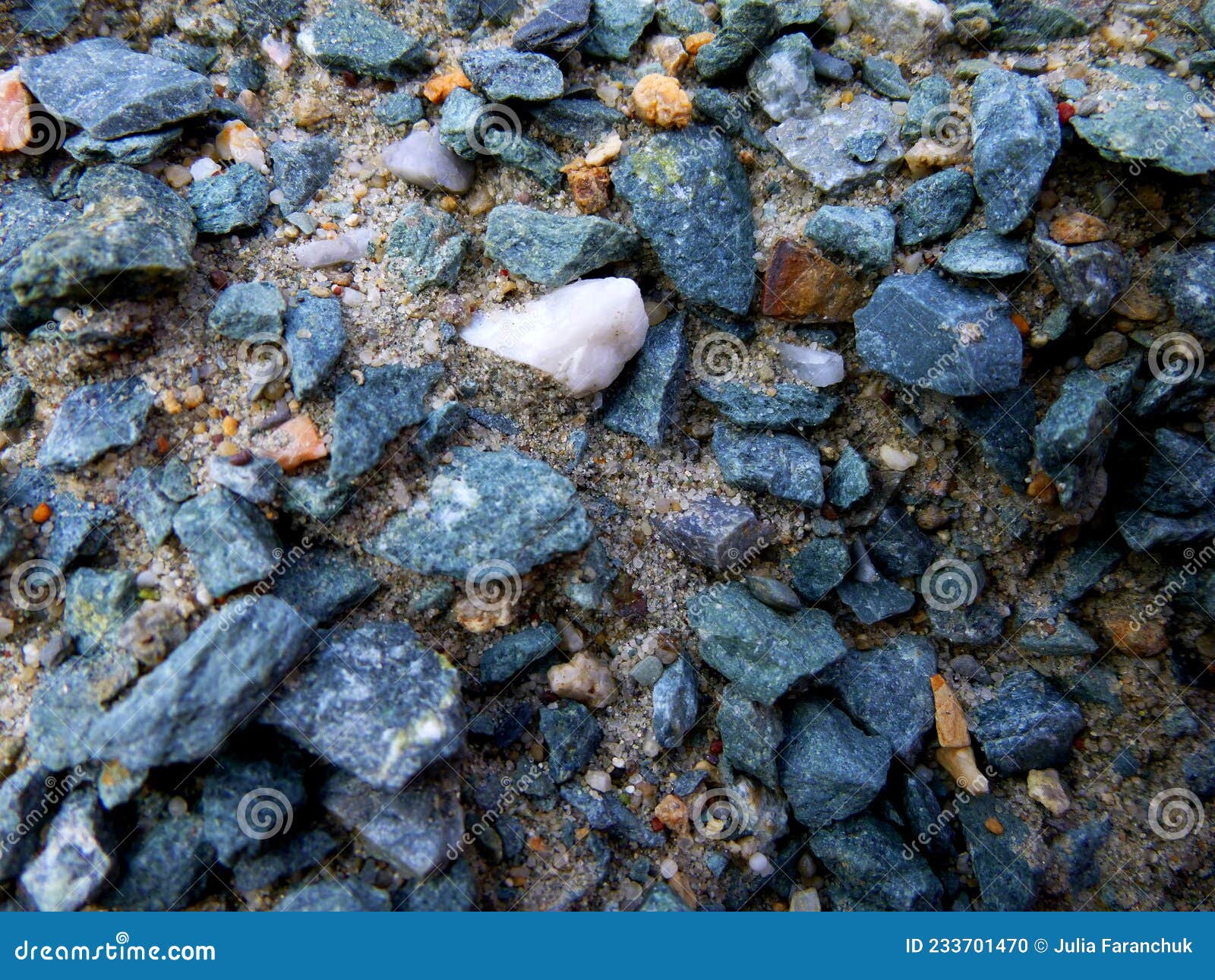 Grey Ground Stone Rubble Background of Many Small Stones Stock Photo ...