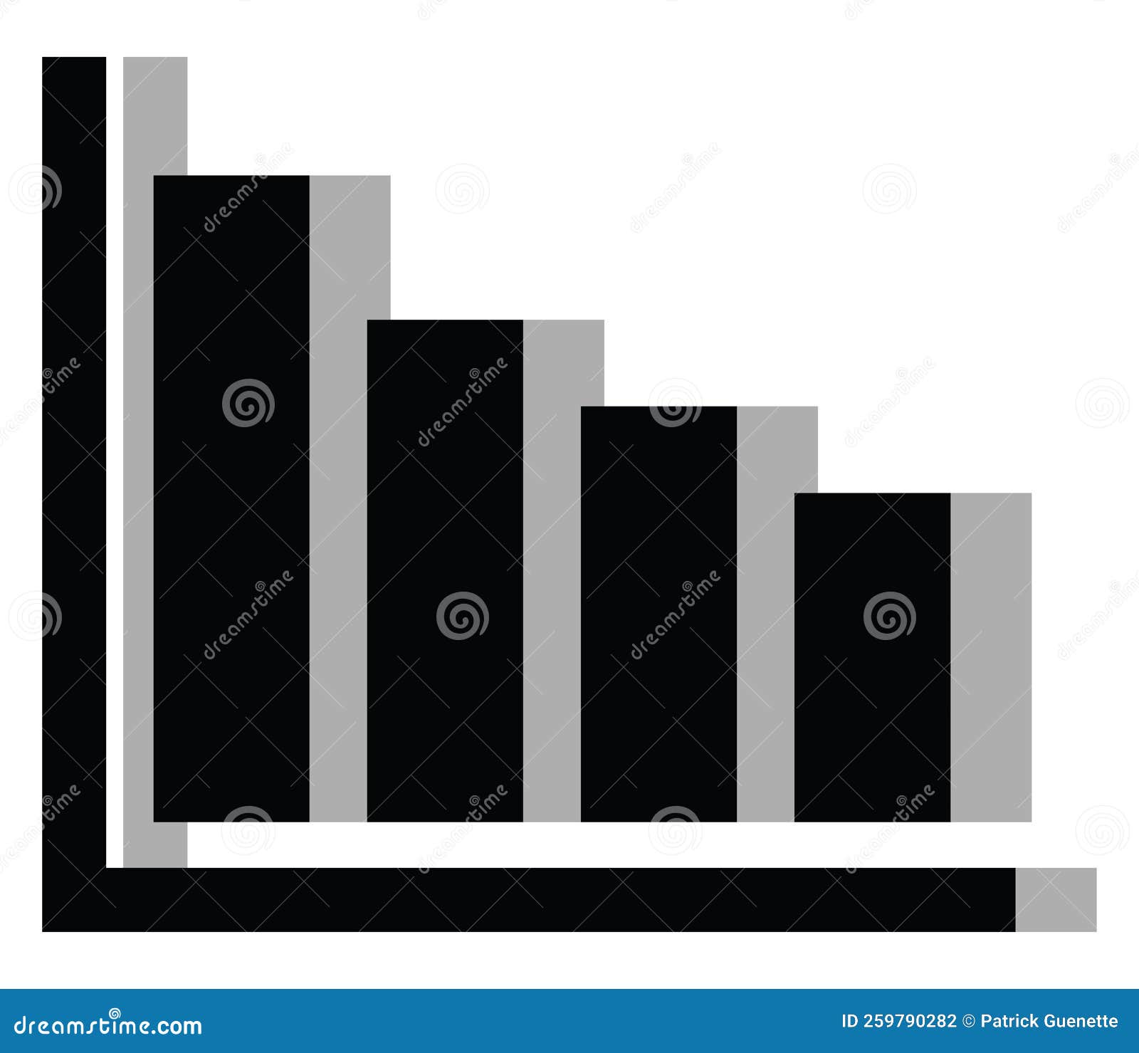 Grey growth chart, icon stock vector. Illustration of index - 259790282