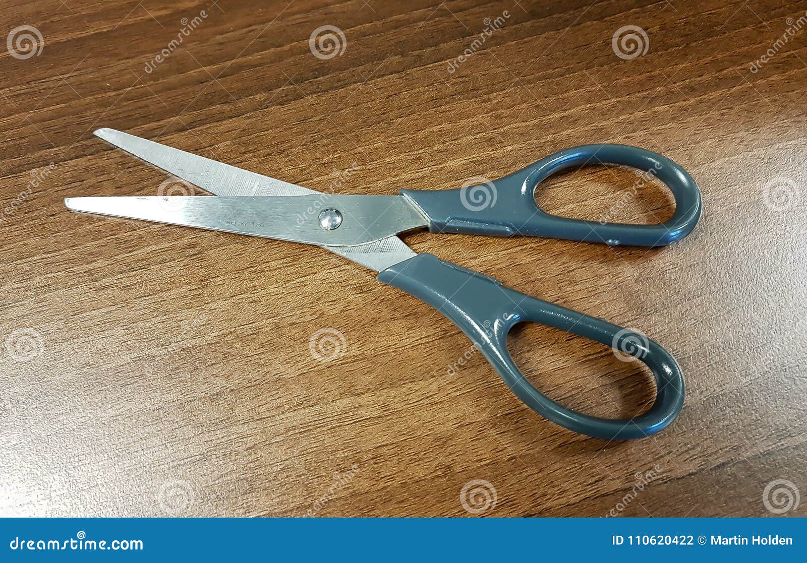 Grey Scissors stock photo. Image of desktop, work, domestic - 110620422