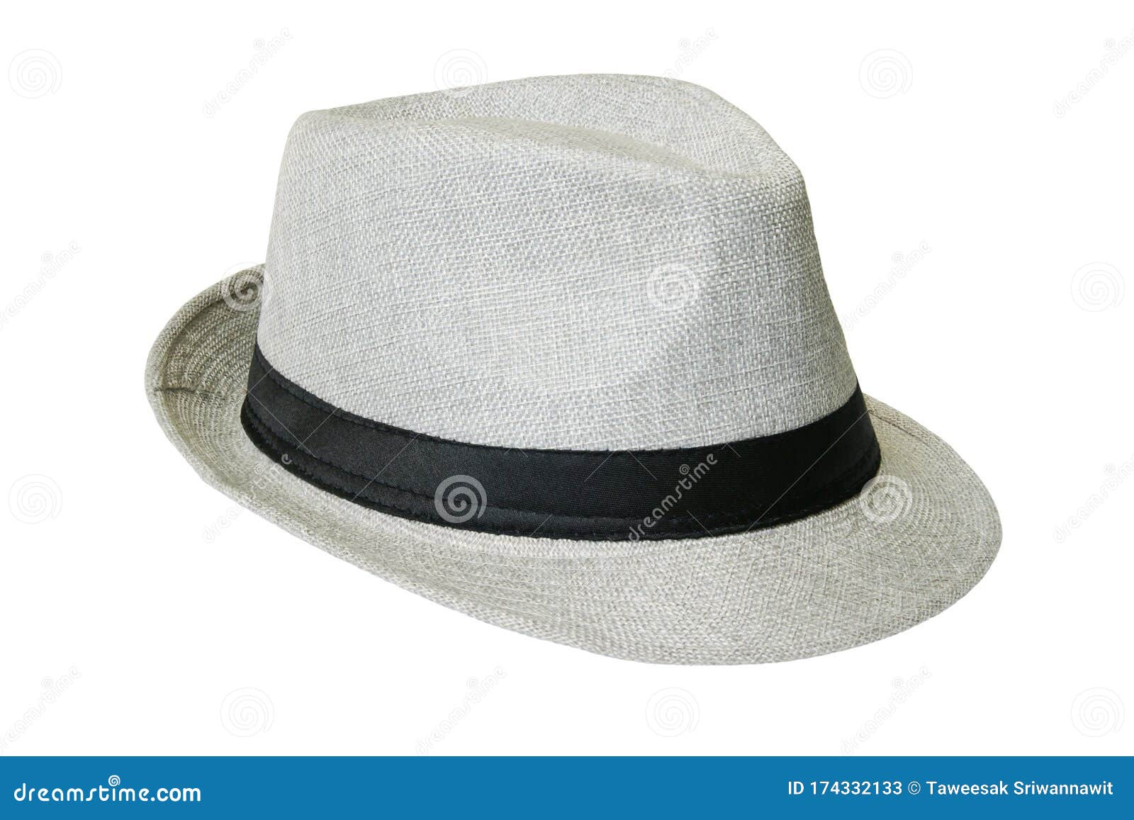 Grey Hat for Men Isolated on White Background with Clipping Path Stock ...