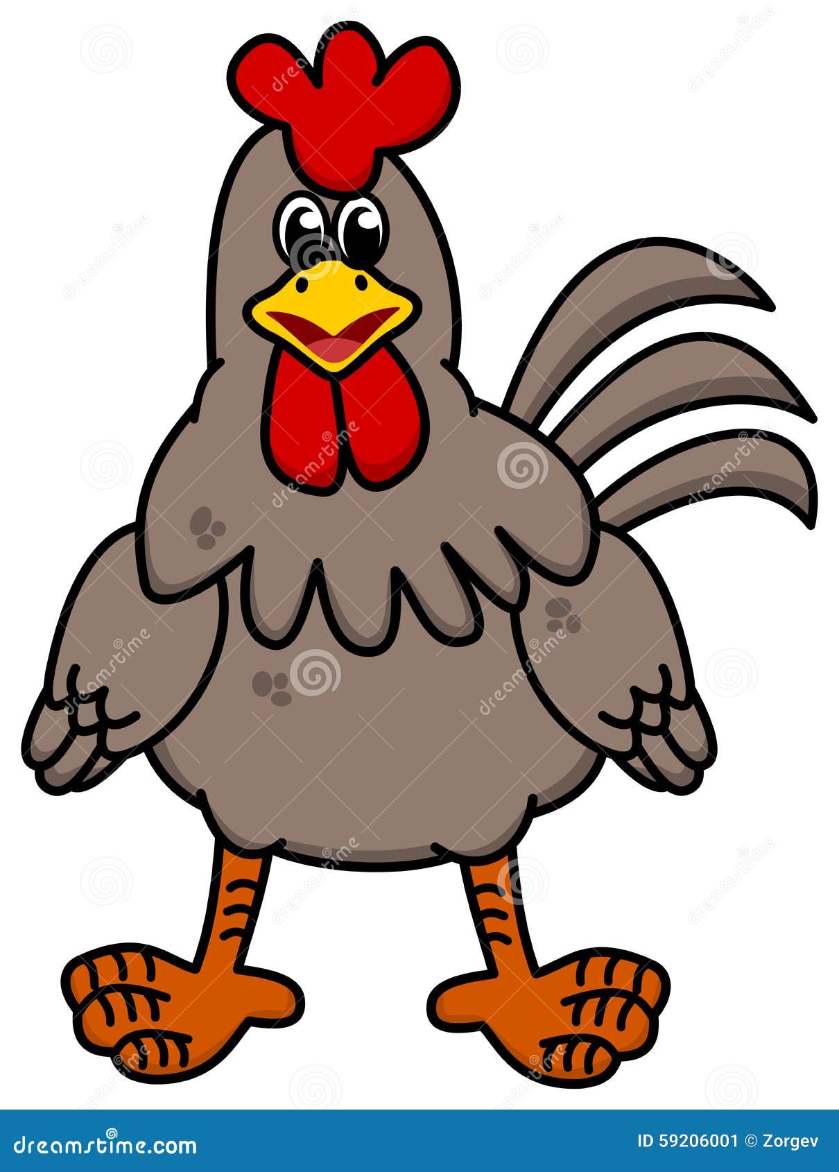 A grey hen standing stock illustration. Illustration of domesticated ...