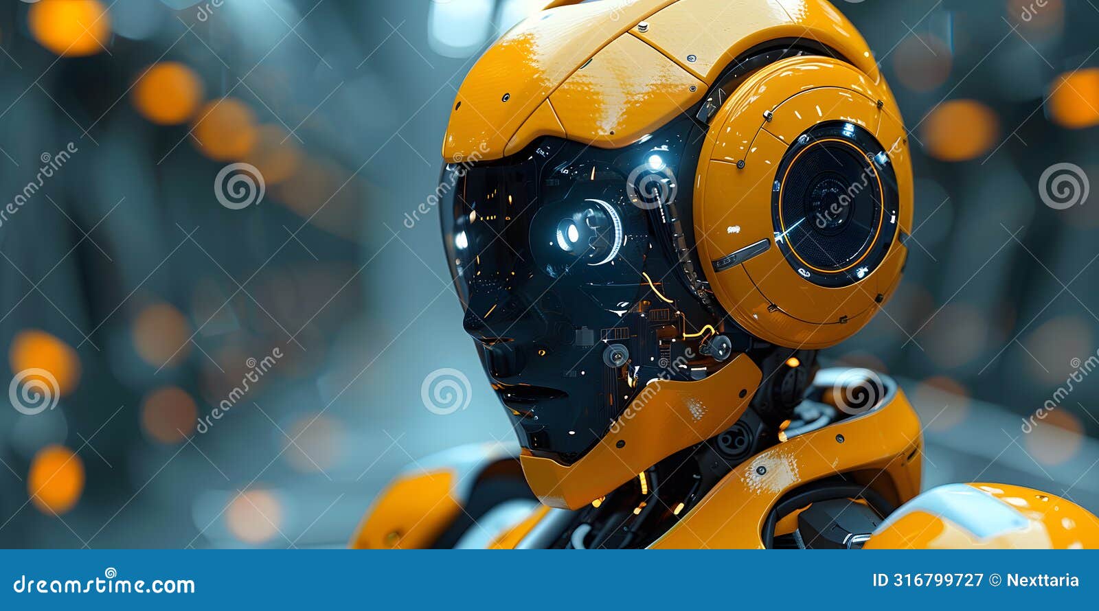 Grey High-Tech Environment for Advanced Artificial Intelligence Robots ...