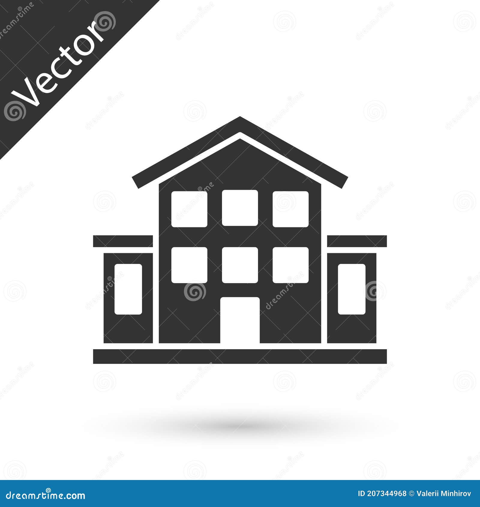 Grey House Icon Isolated on White Background. Home Symbol Stock ...