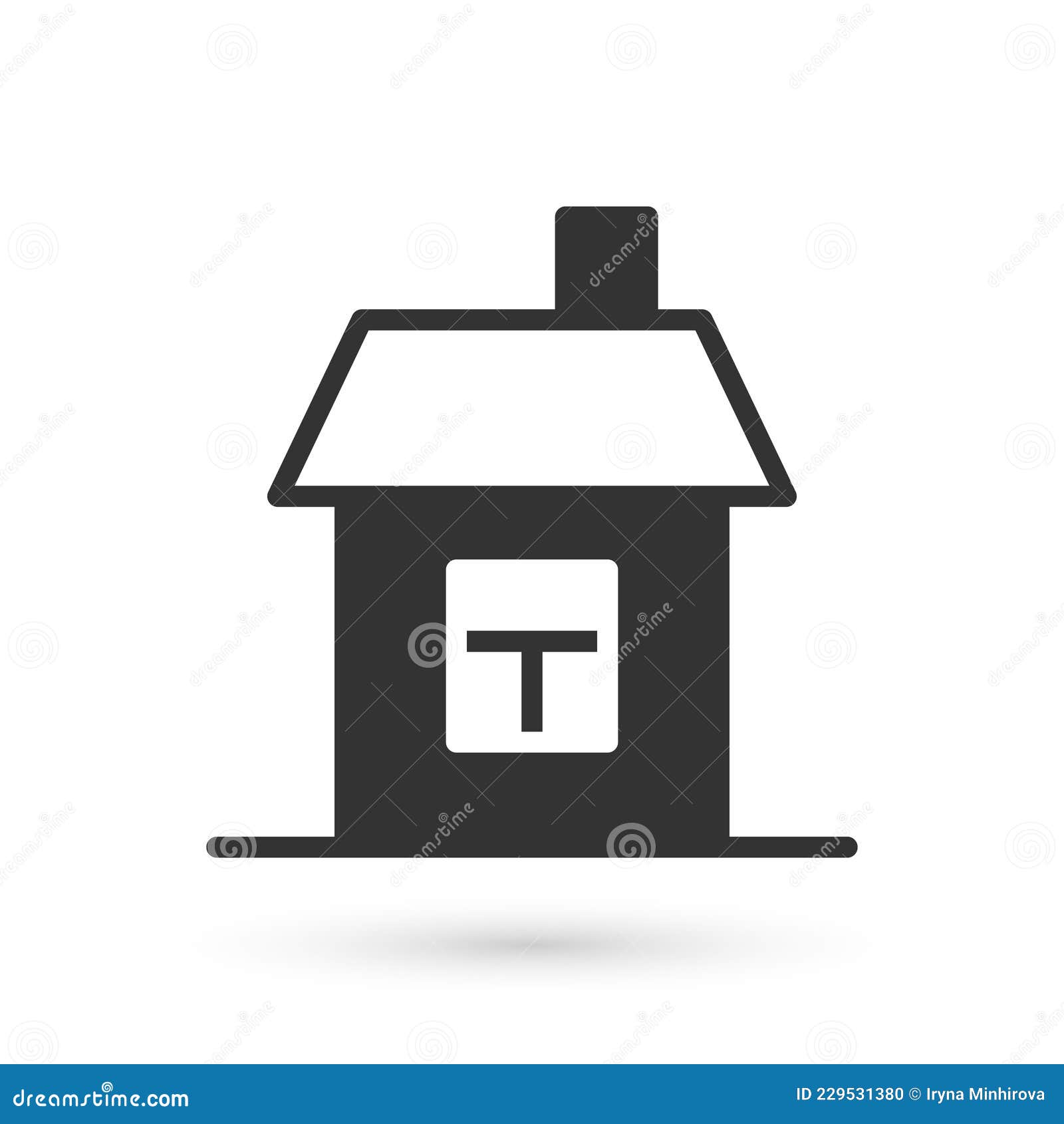 Grey House Icon Isolated on White Background. Home Symbol Stock Vector ...