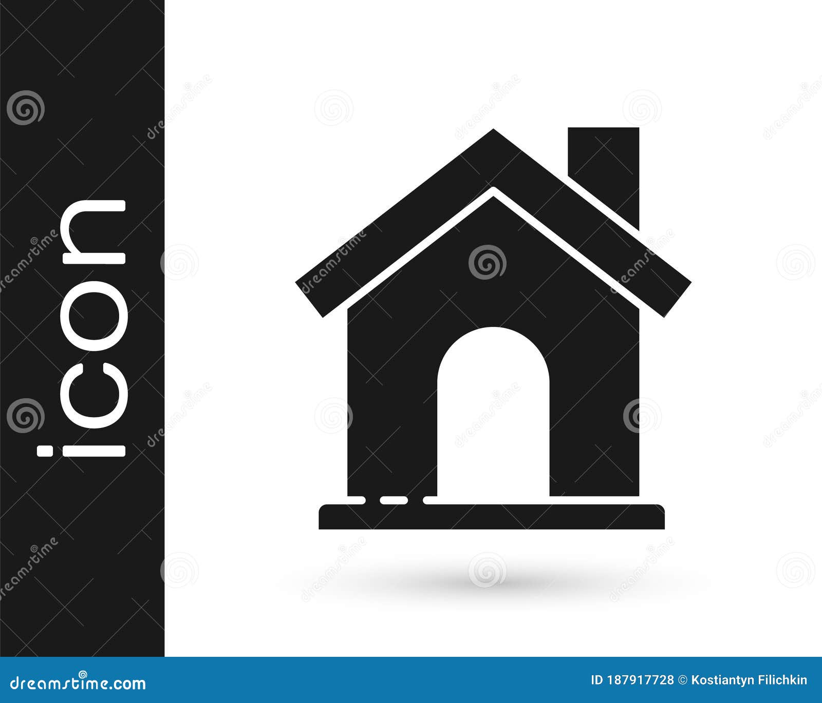 Grey House Icon Isolated on White Background. Home Symbol Stock Vector ...