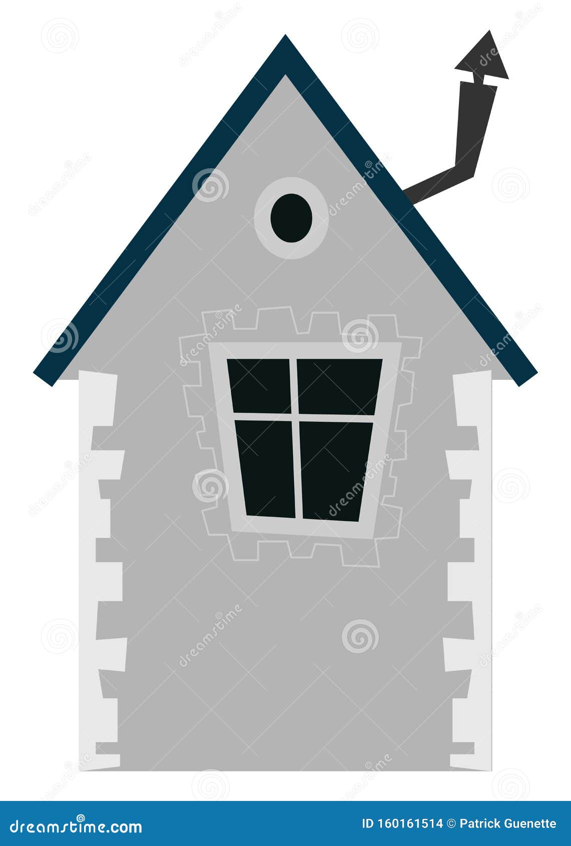 Grey House , Vector or Color Illustration Stock Vector - Illustration ...