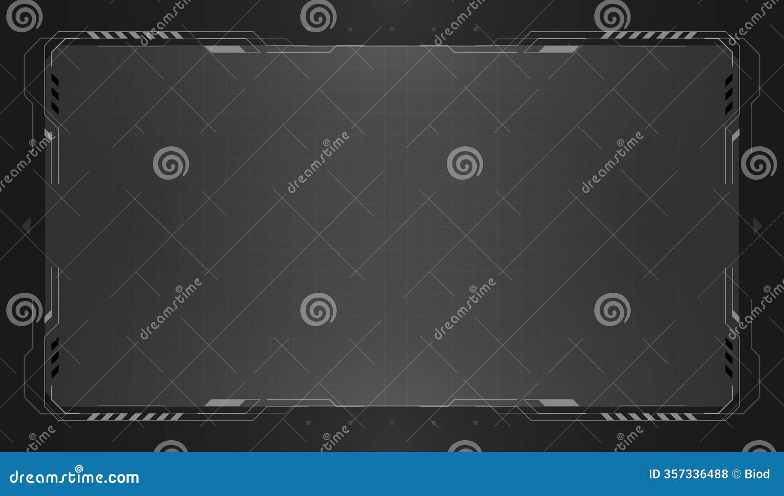Grey HUD Frames. Vector Futuristic User Interface Stock Illustration ...